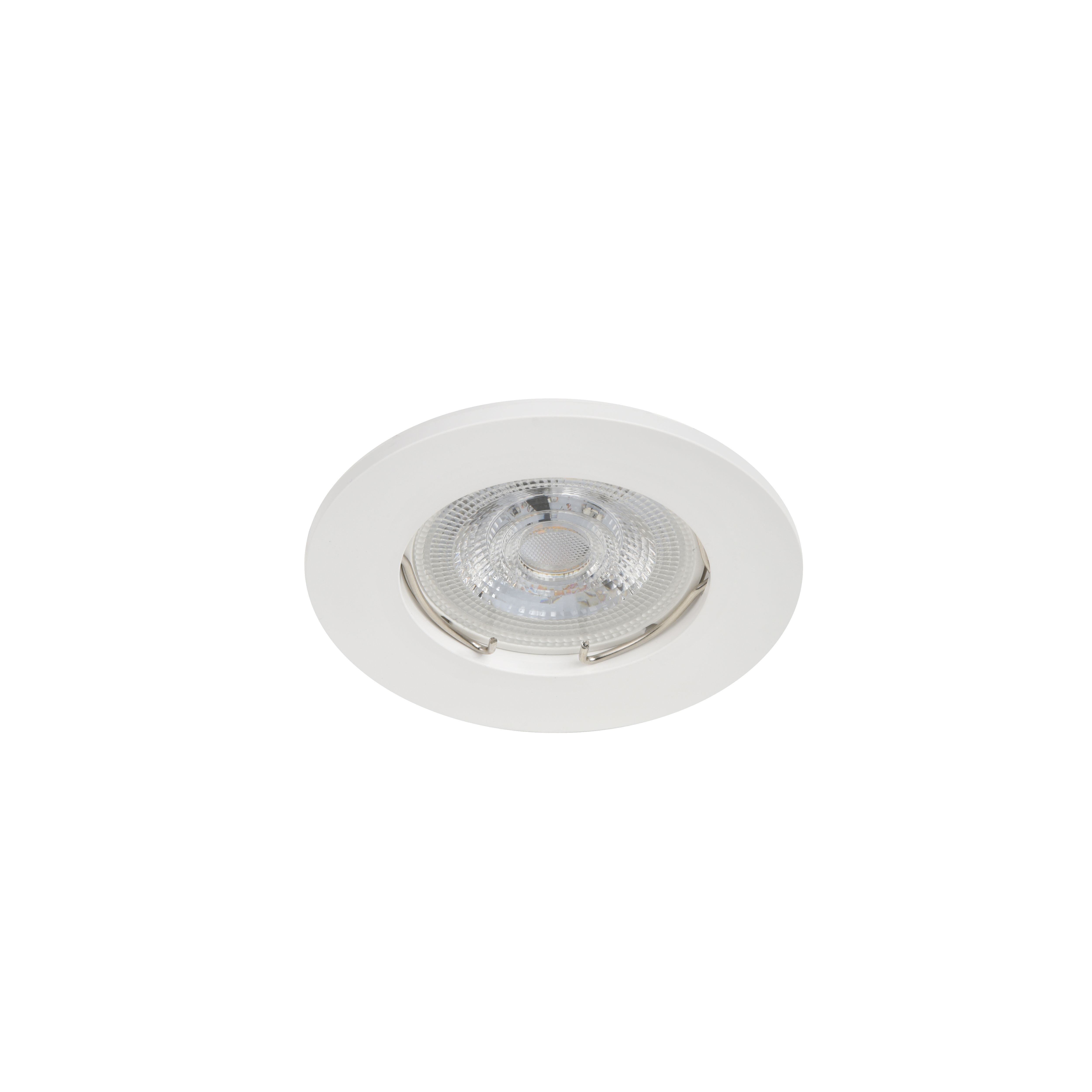 White Non-adjustable LED Neutral white Downlight 3.1W IP20, Pack of 10