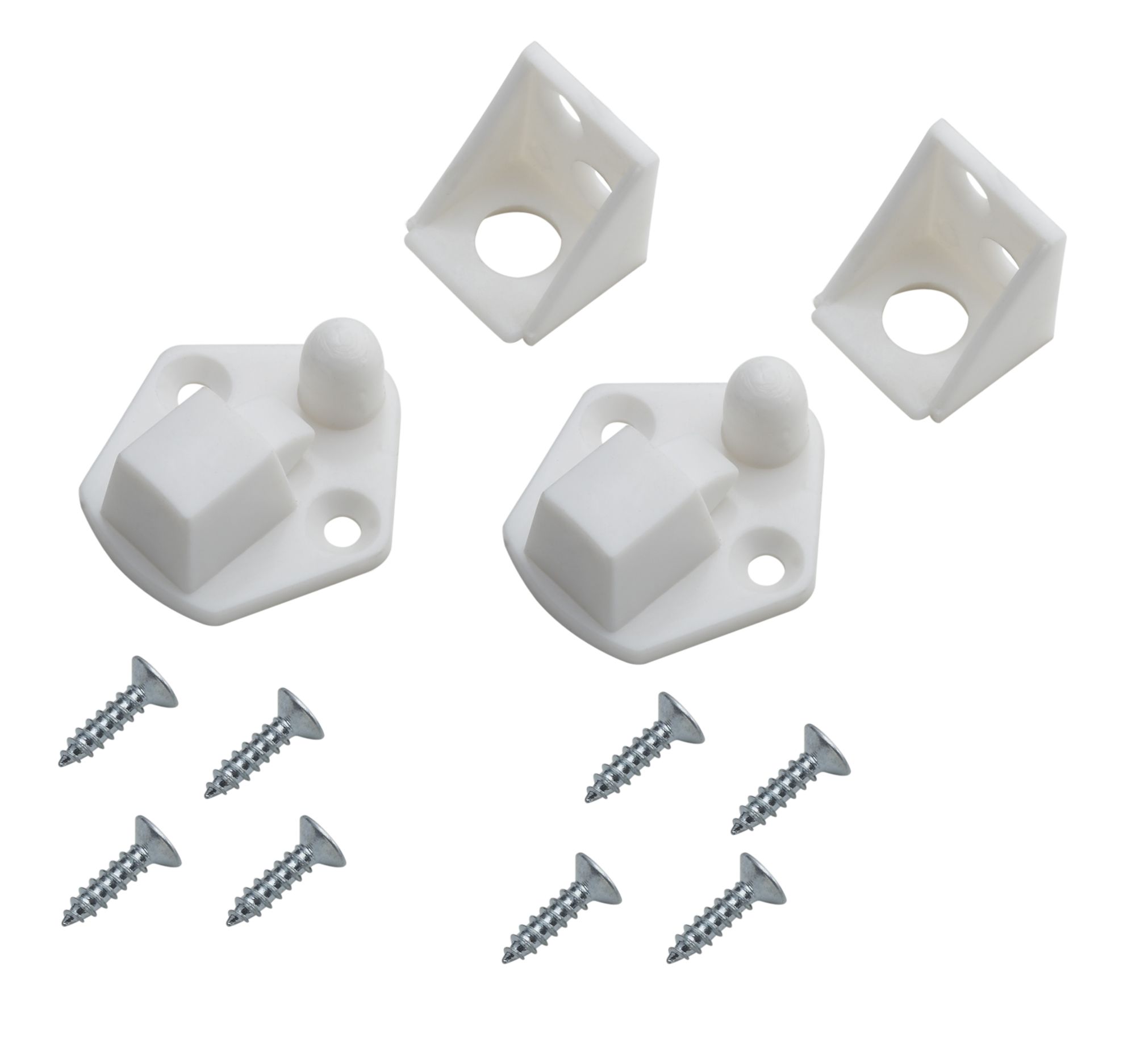 White Nylon Cabinet catch (W)13mm, Pack of 2 | DIY at B&Q