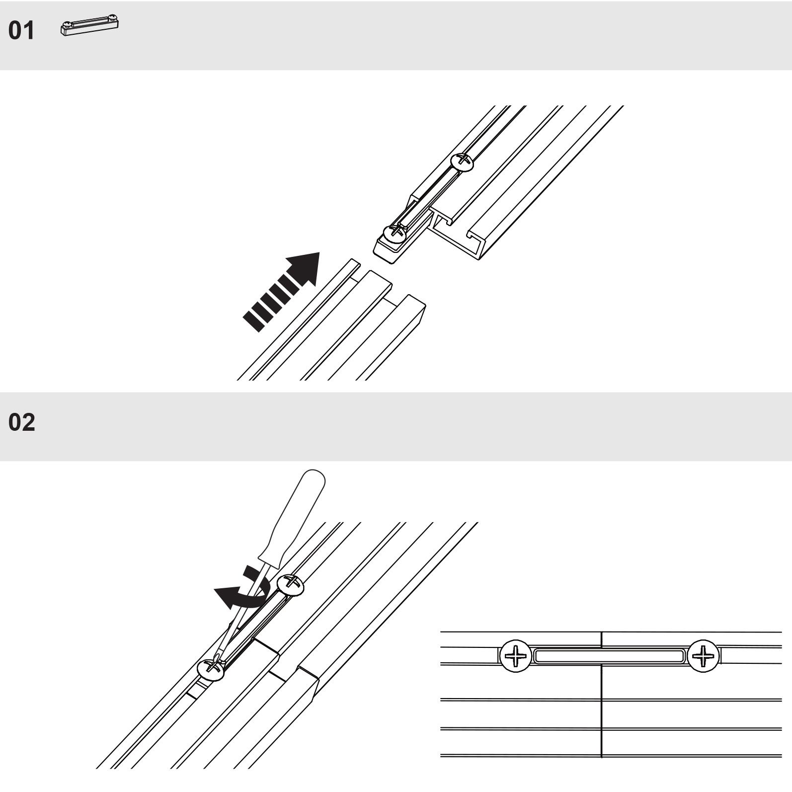 White Plastic Pole connector, (L)49mm