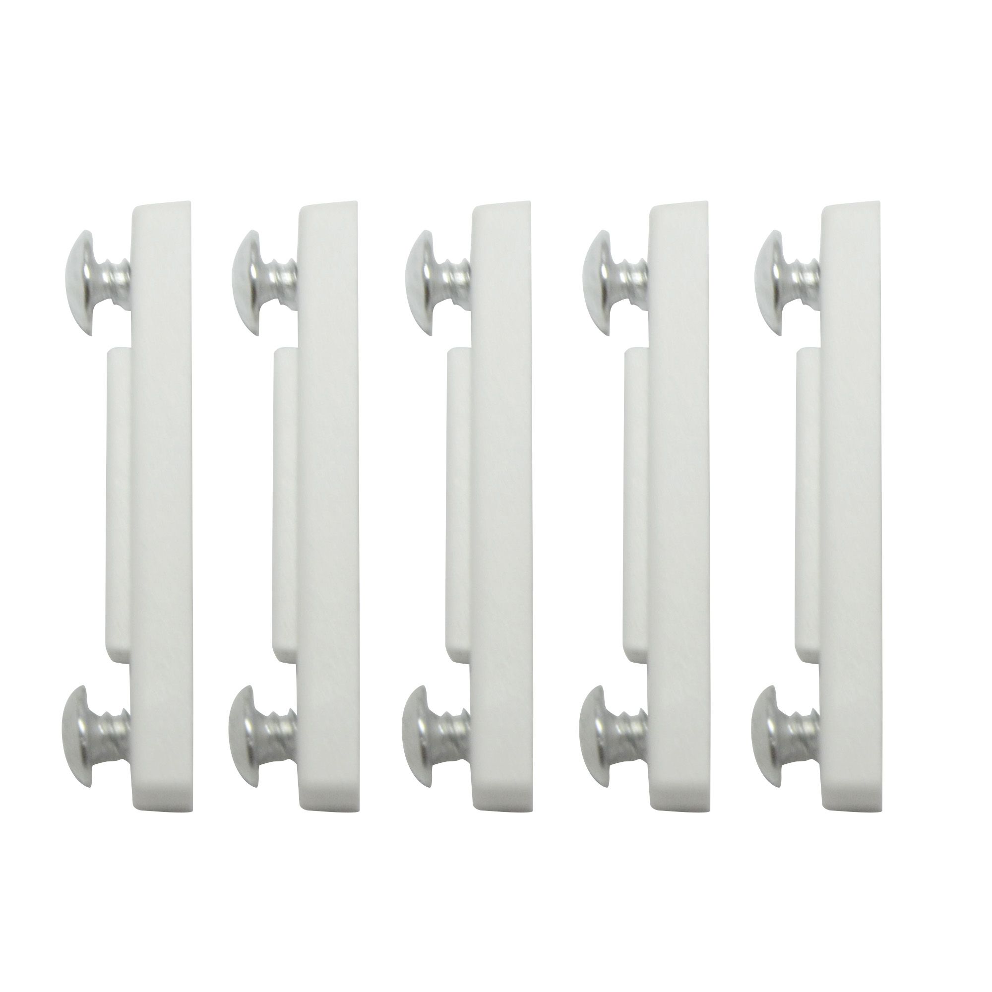 White Plastic Pole connector, (L)49mm