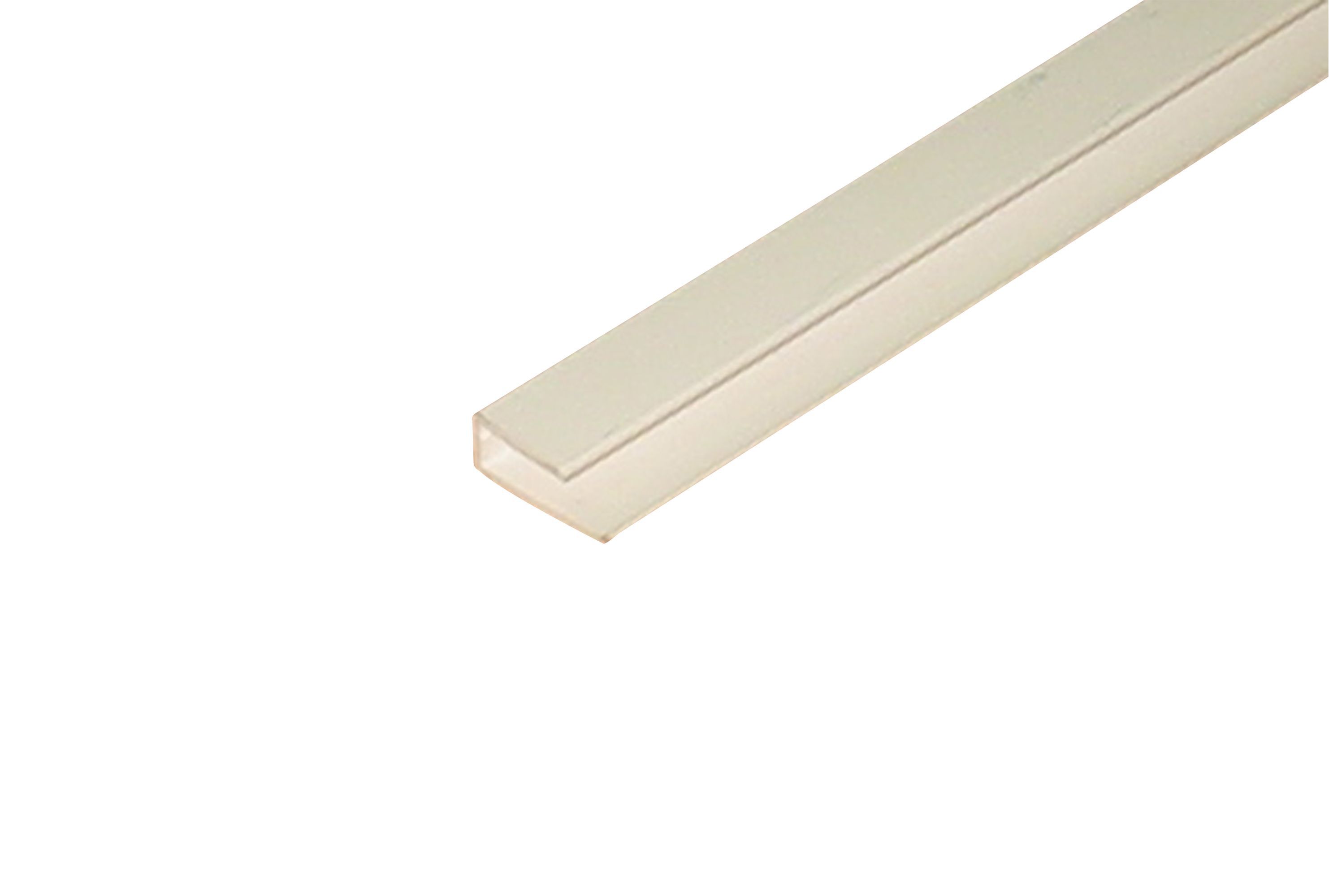 White Polyvinyl chloride (PVC) L-shaped Finishing profile, (L)1m (W ...