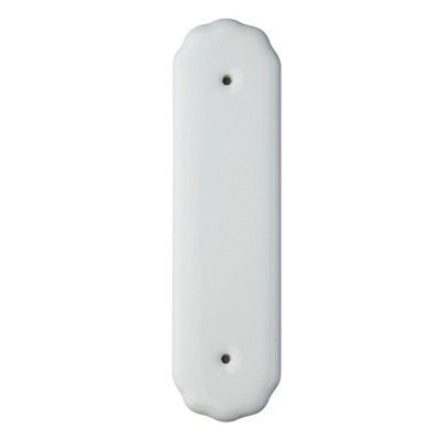 White Porcelain Finger Plate (W)226mm | DIY at B&Q
