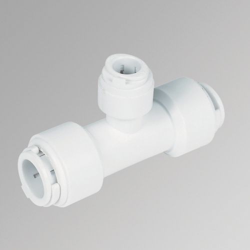 White Push-fit Reducing Pipe tee (Dia)15mm x 15mm x 10mm | DIY at B&Q