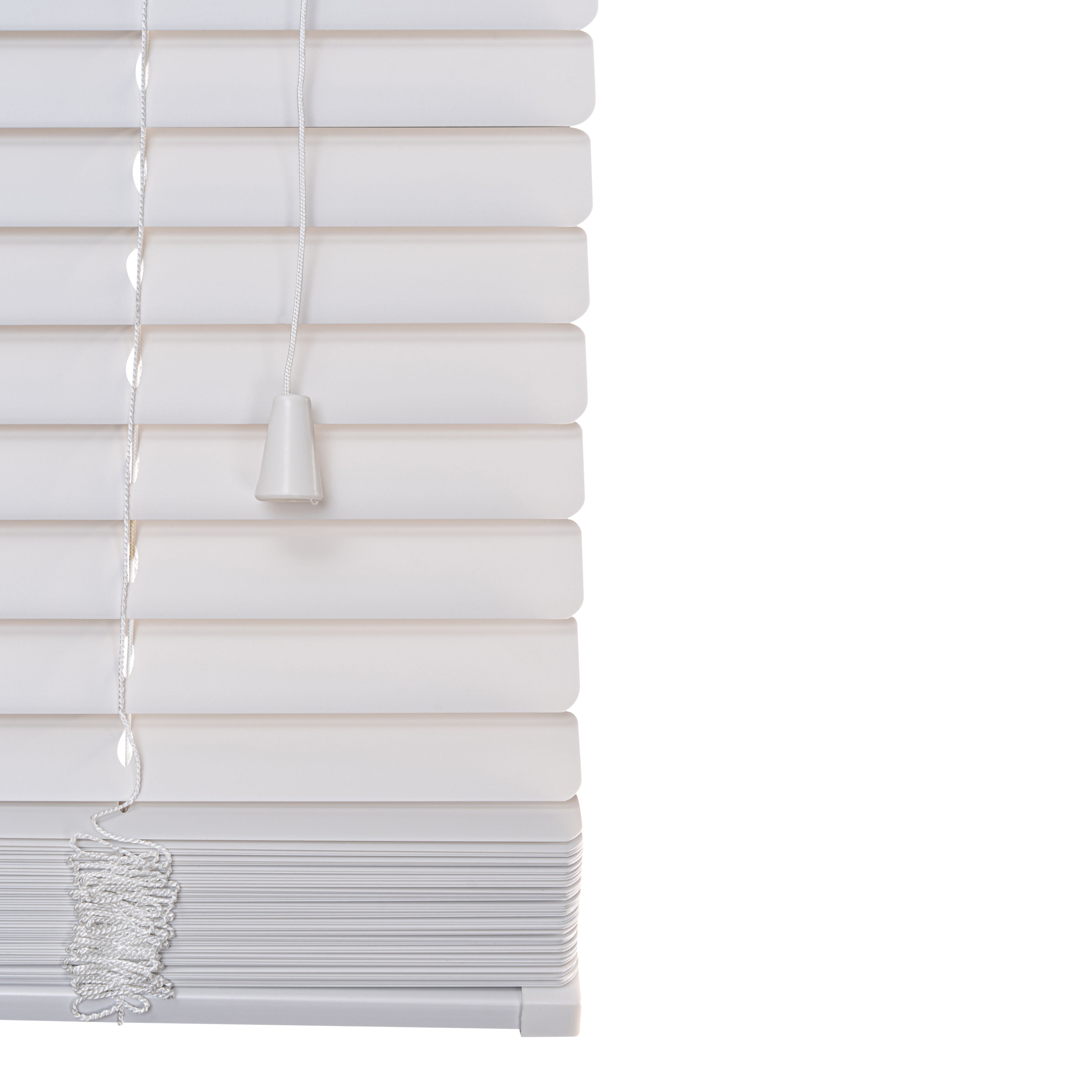 White PVC Venetian Blind (W)60cm (L)180cm
