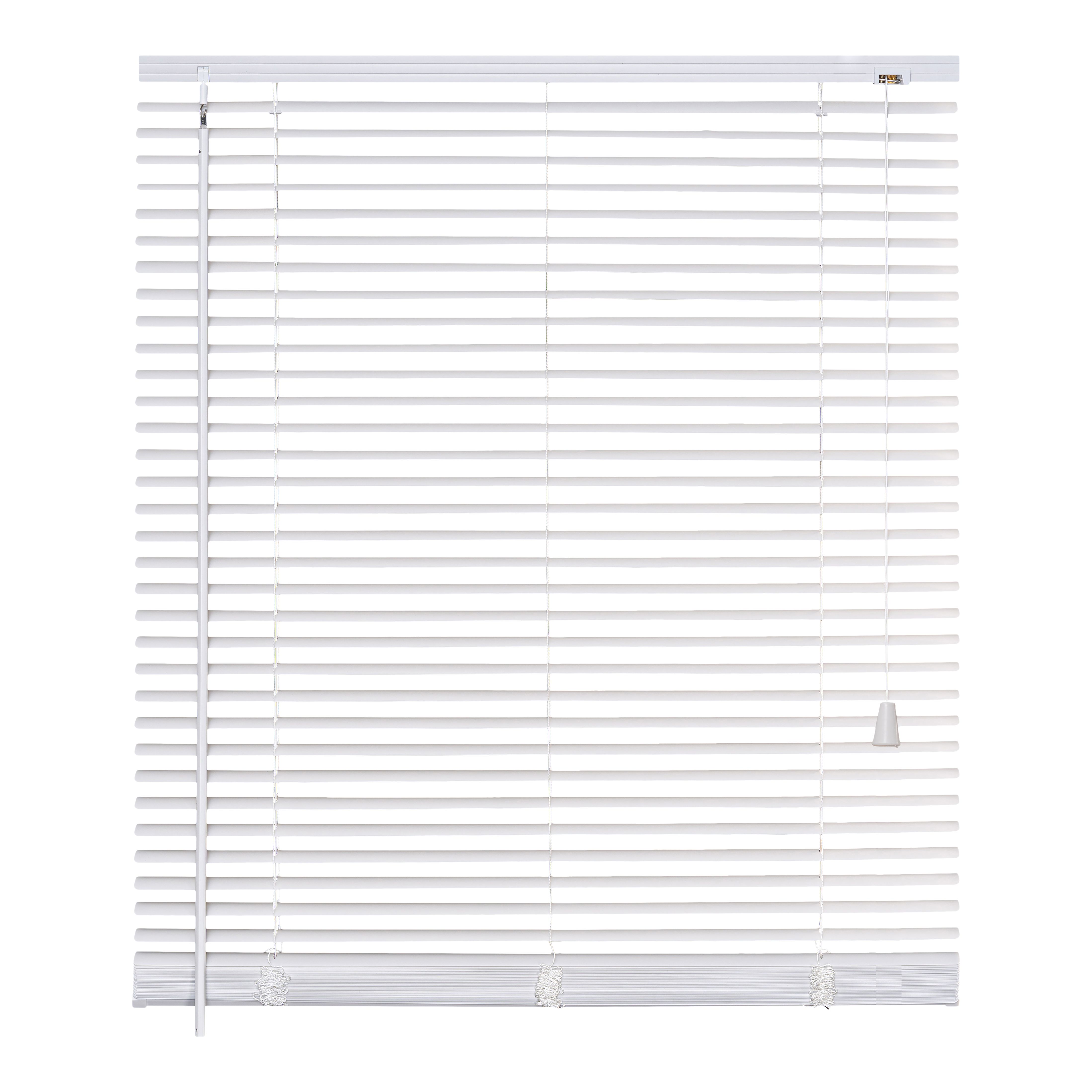White PVC Venetian Blind (W)90cm (L)180cm