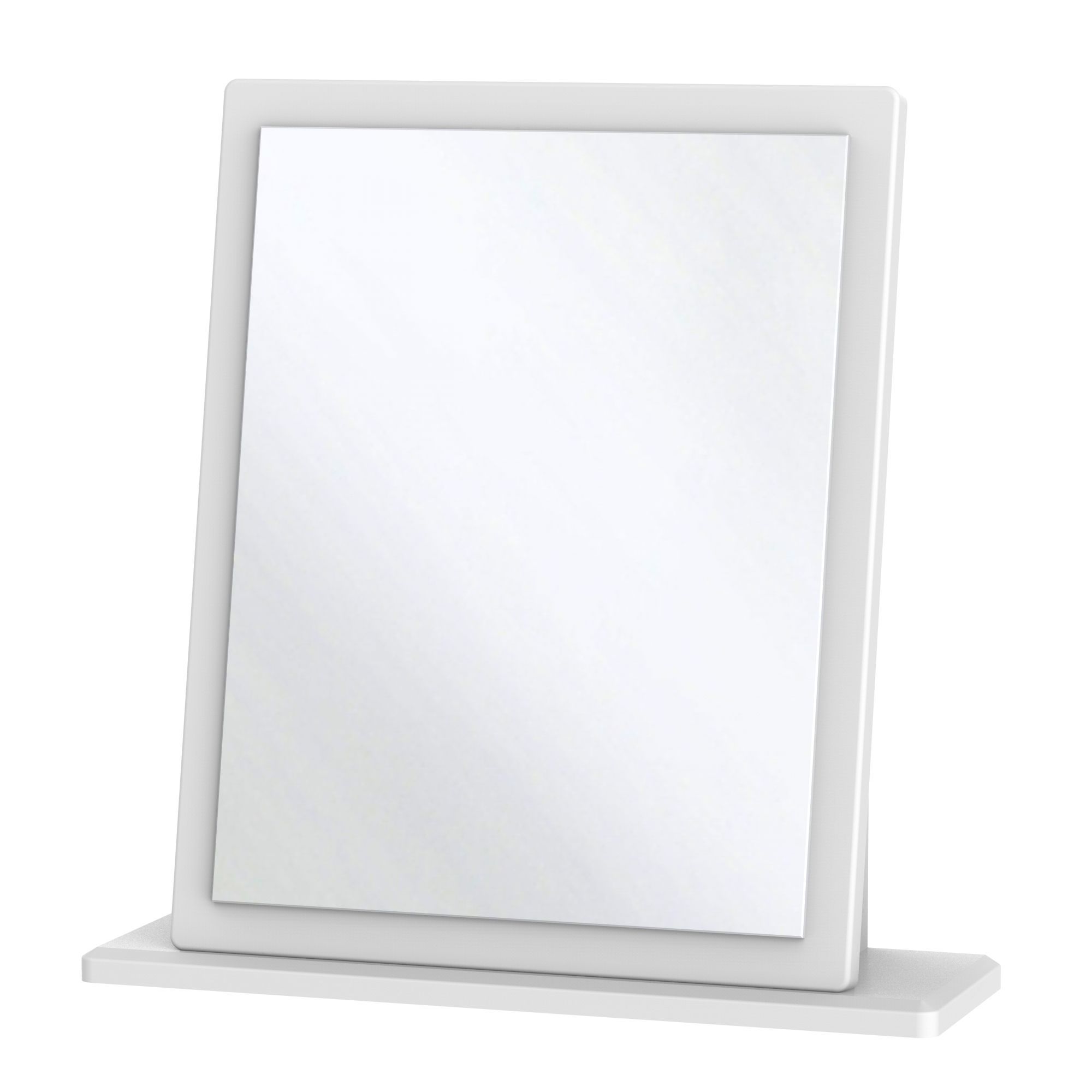 White Rectangular Wall-mounted Framed Mirror, (H)50.5cm (W)48cm | DIY ...