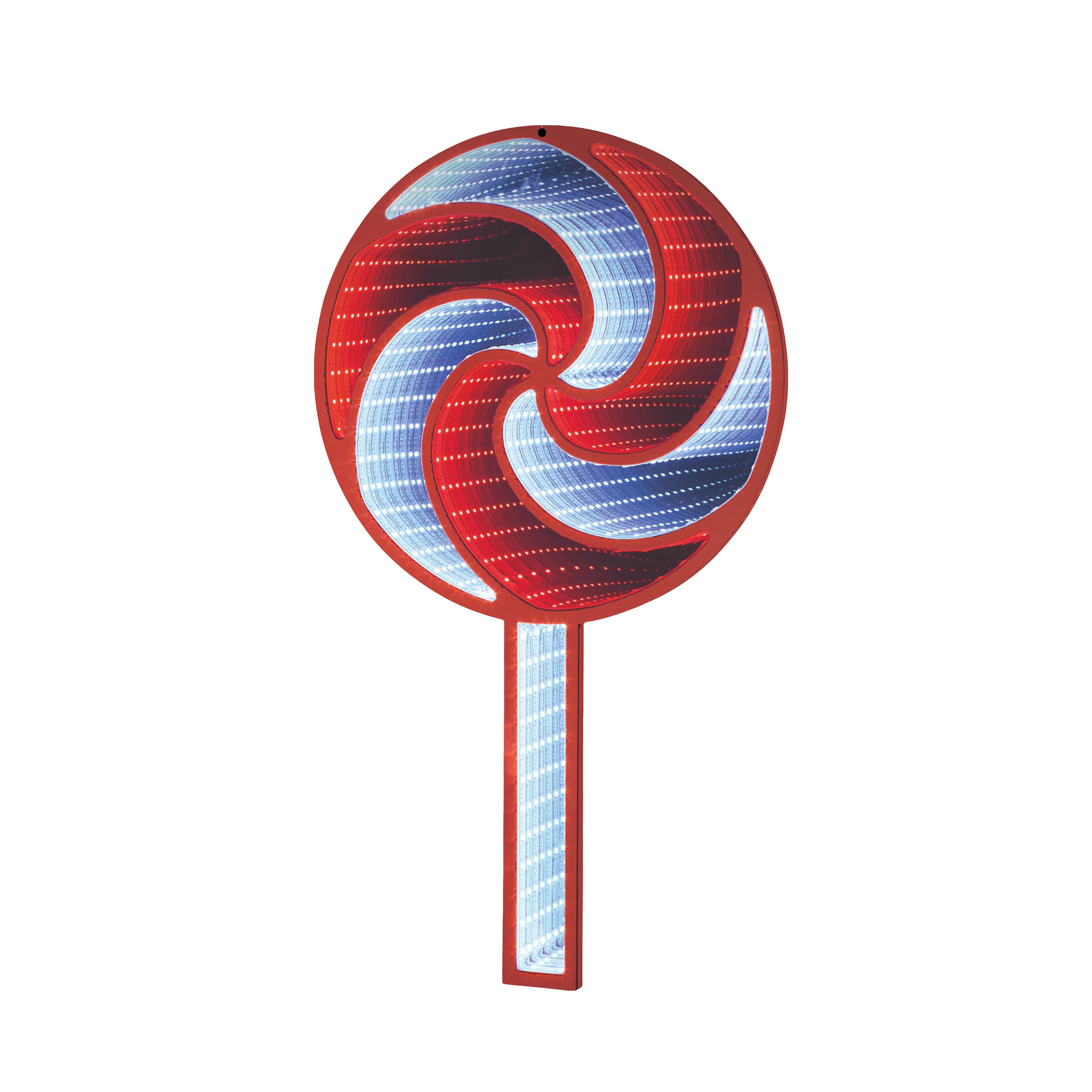 White/red LED Lollipop Infinity light (H) 600mm