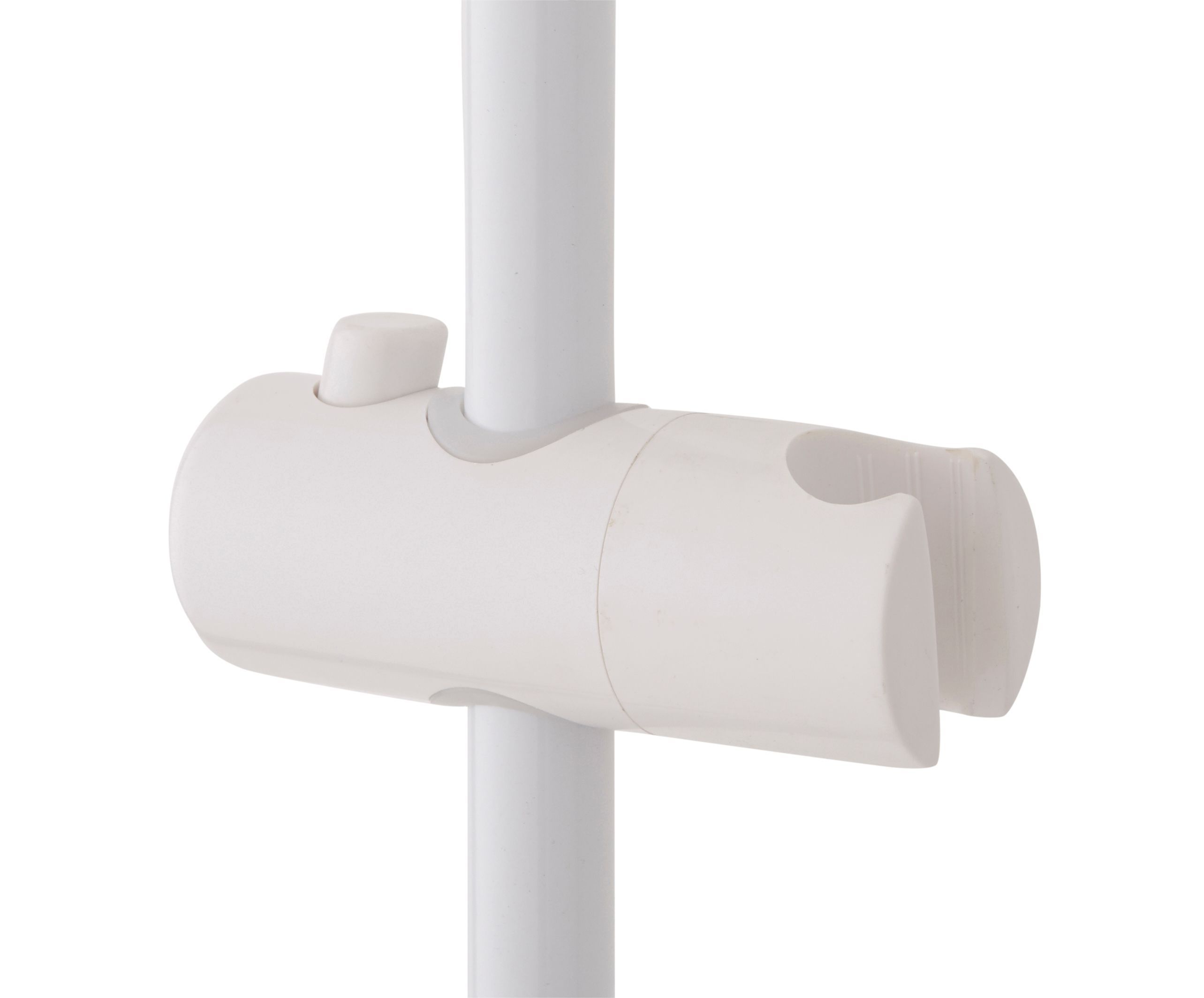 White Straight Shower riser rail