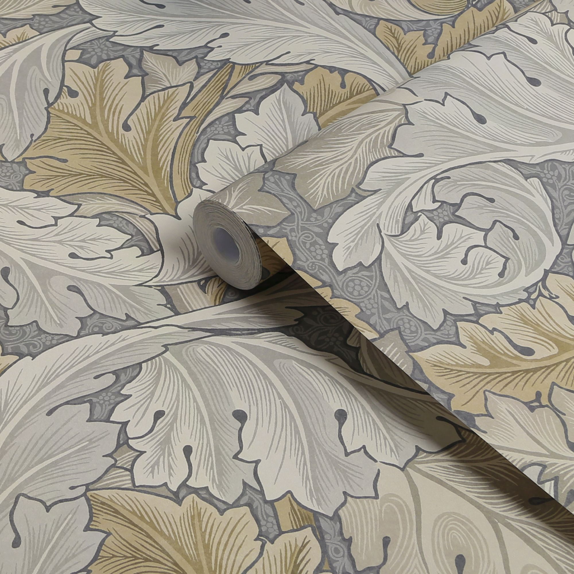 William Morris Gallery Collection Neutral Acanthus Smooth Wallpaper