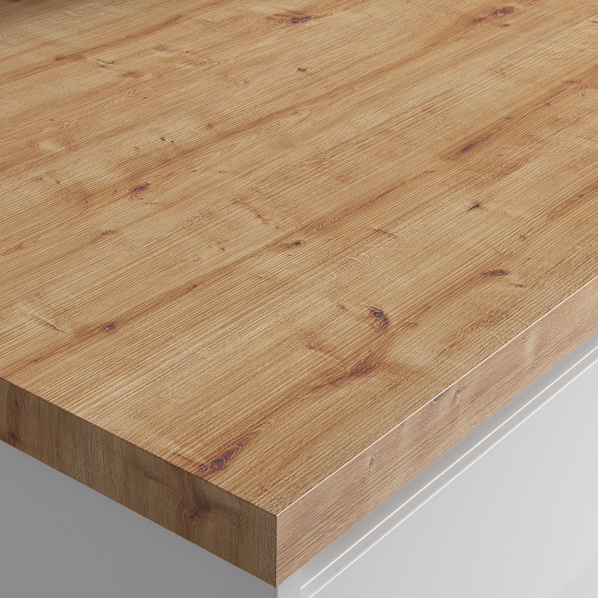 Wilsonart Mountain oak Matt Wood effect Laminate Square edge Kitchen ...