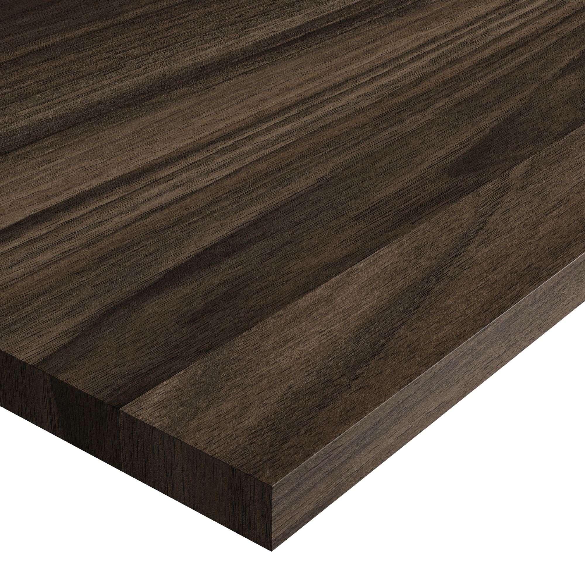 Wilsonart Noyer Flamme Brown Dark wood effect Laminate Square edge ...