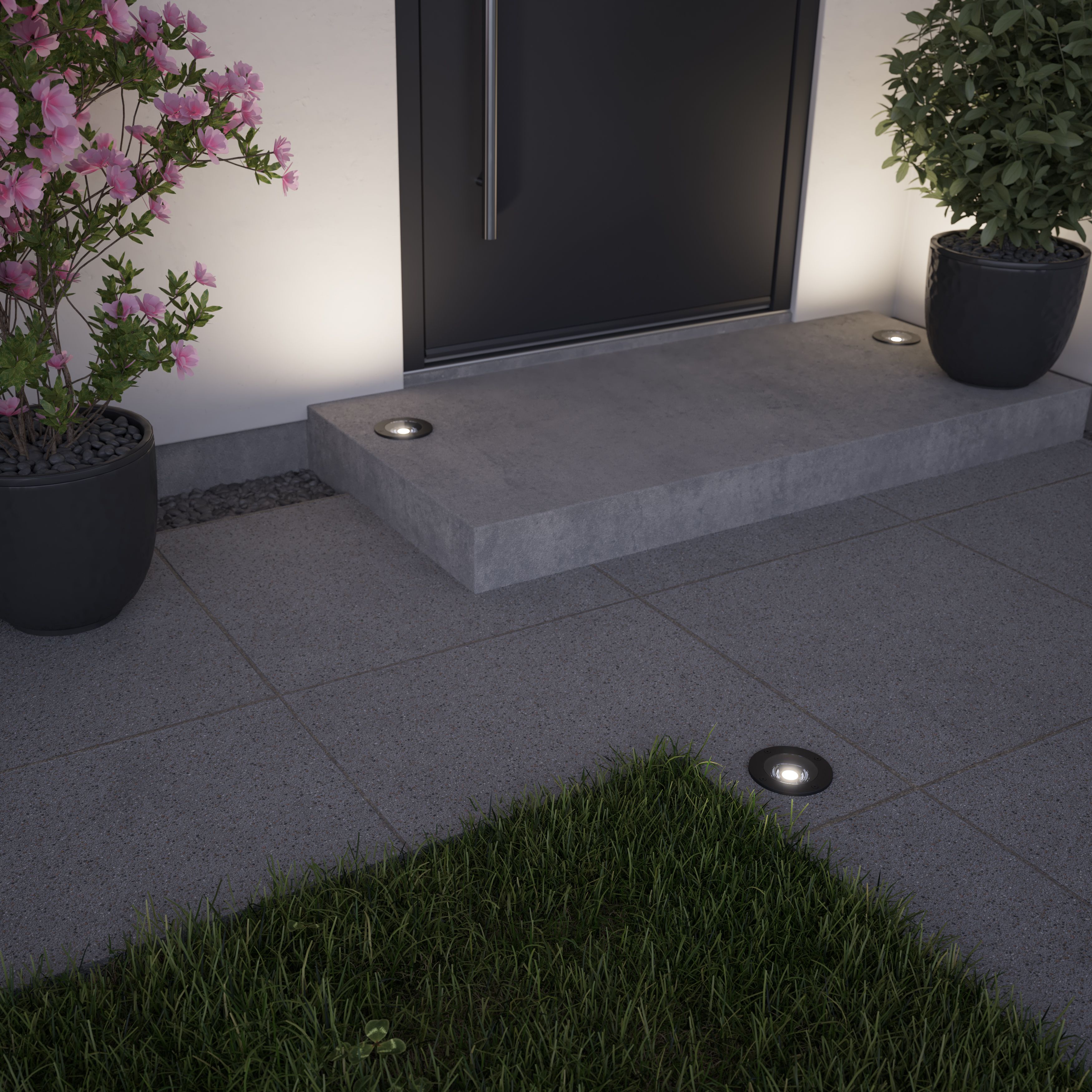 Wonsey Black Outdoor Ground light (D)114mm