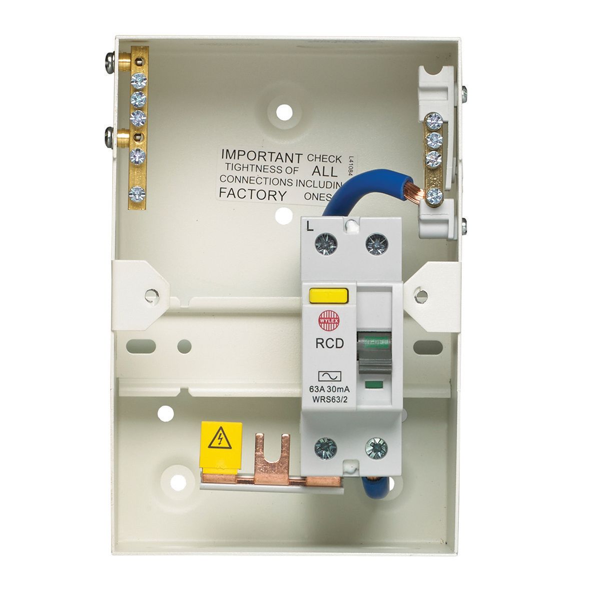 Wylex 2-way Main switch Consumer unit with 63A main switch