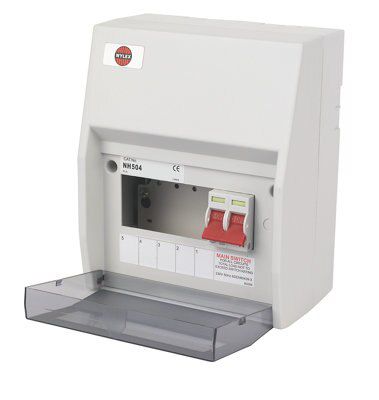 Wylex 5-way Fully insulated Consumer unit with 100A main switch