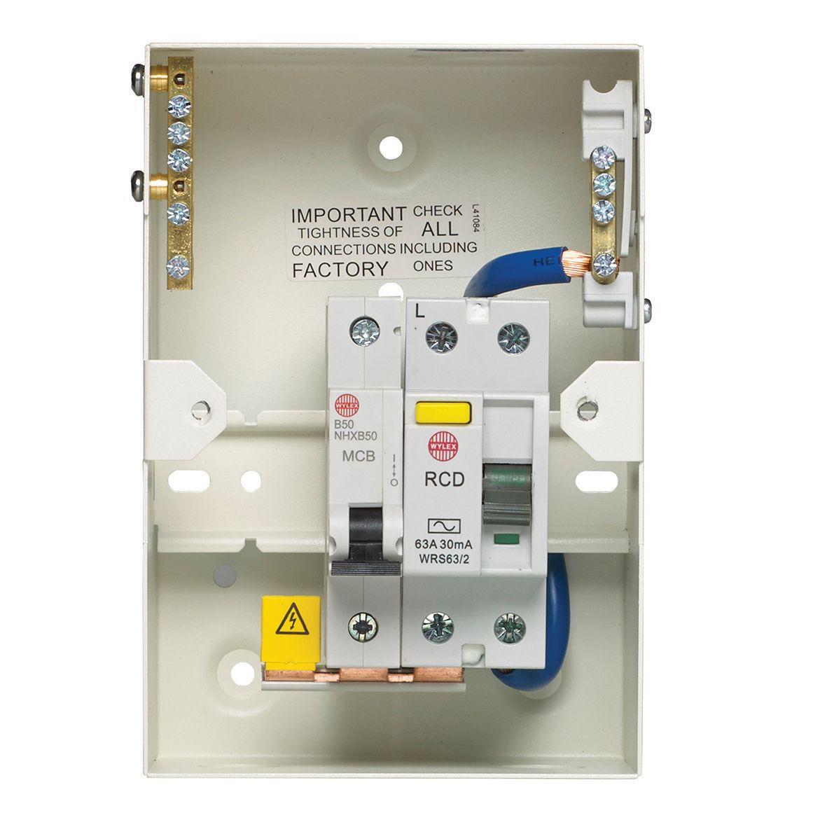 Wylex Consumer unit with 63A mains switch