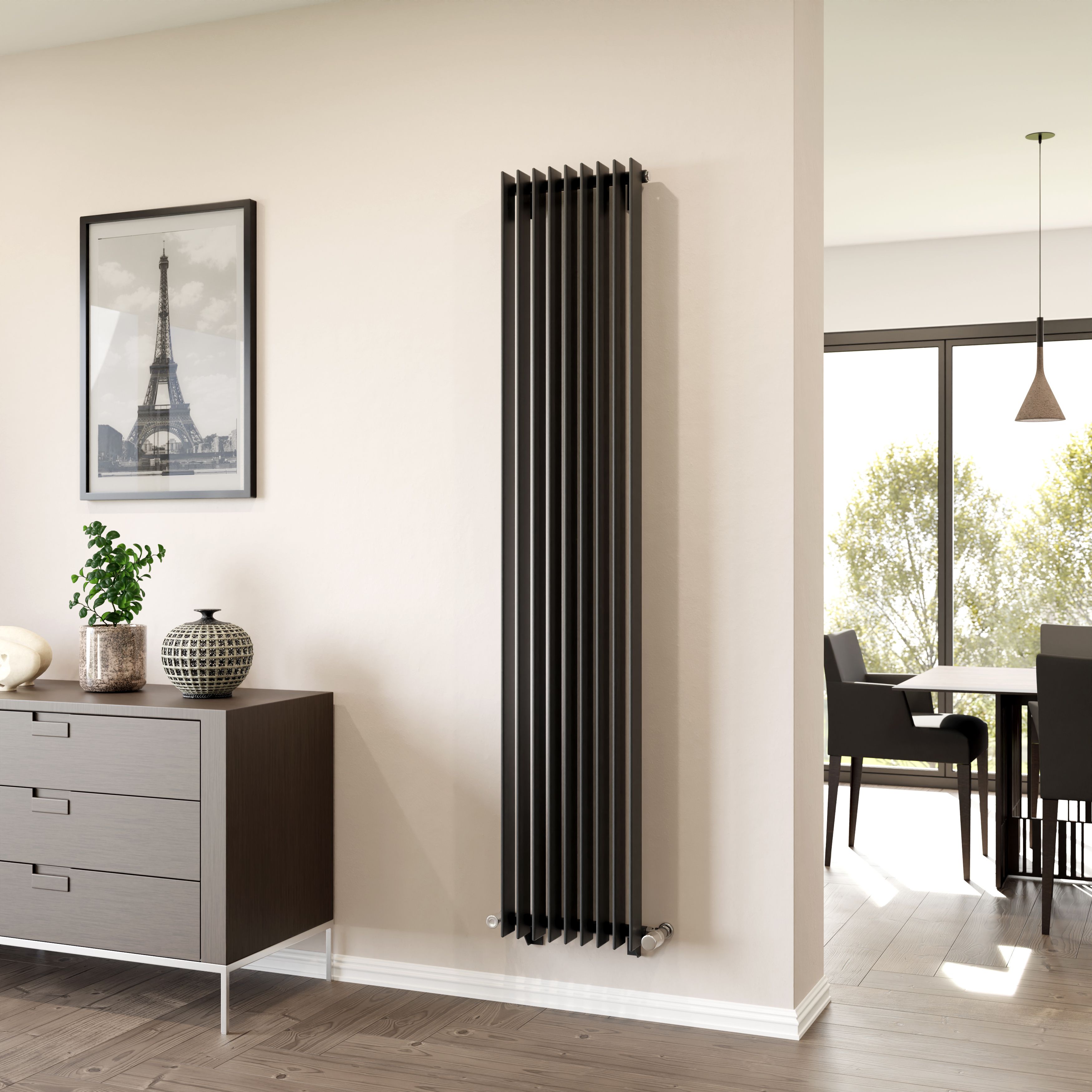 Ximax Atlantic AT1800340A Anthracite Gas Vertical Designer 3573BTU ...