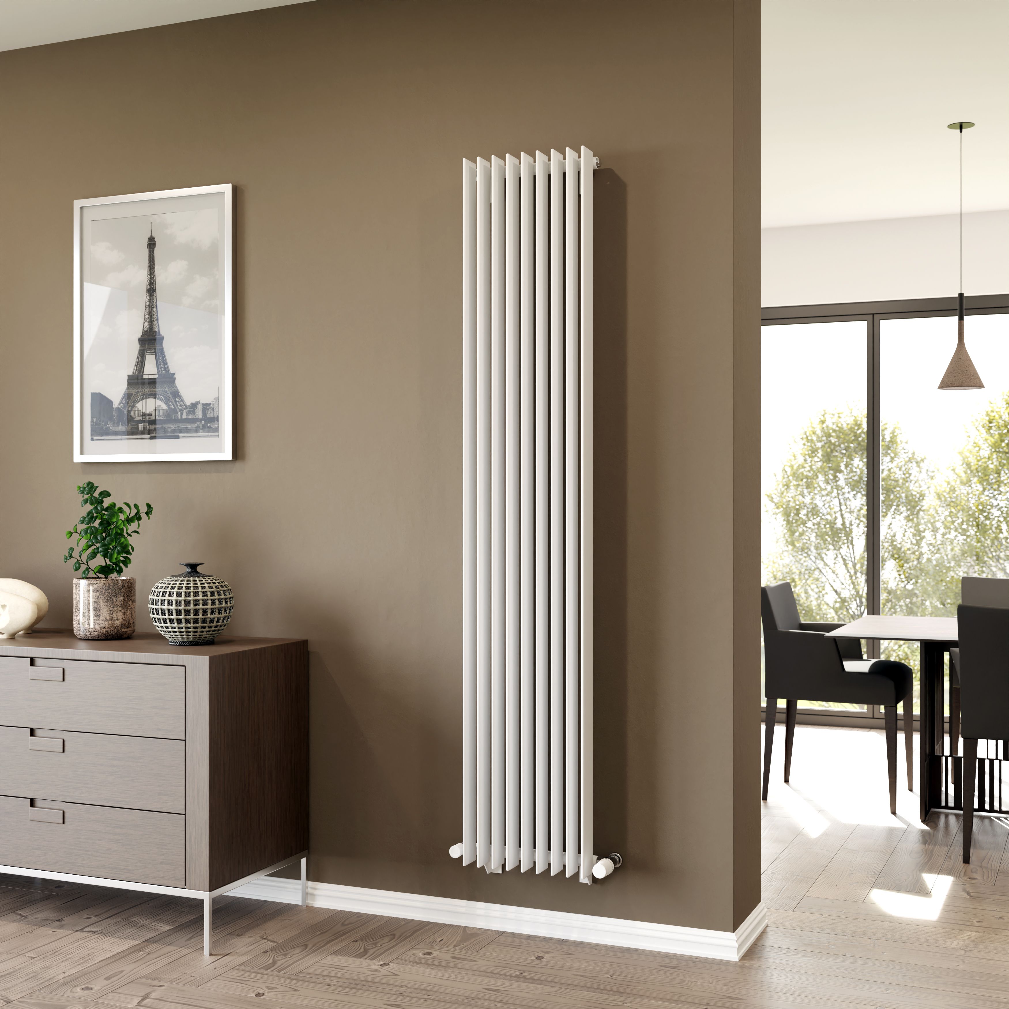 Ximax Atlantic AT1800340W White Gas Vertical Designer 3573BTU Radiator ...