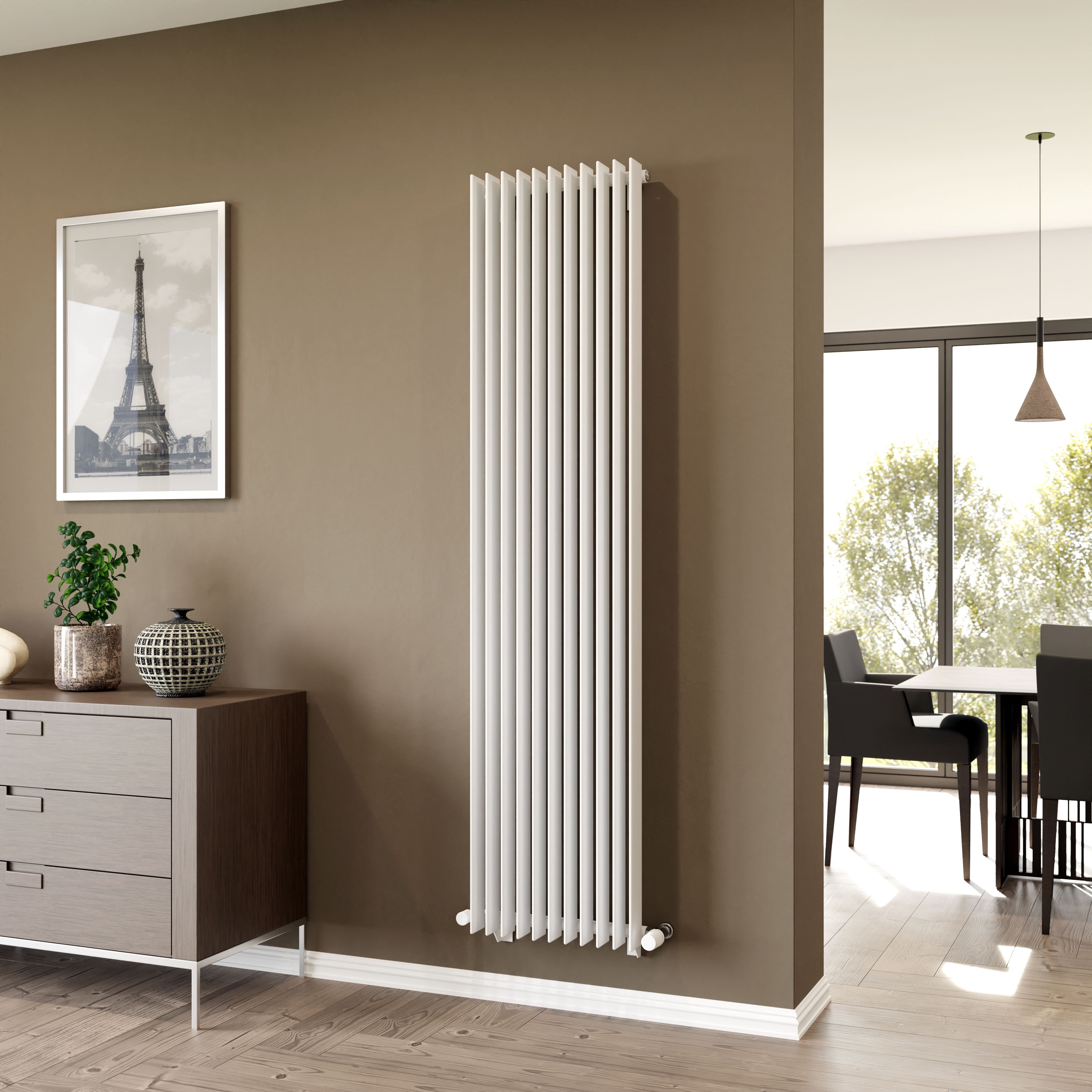 Ximax Atlantic AT1800420W White Gas Vertical Designer 4413BTU Radiator ...
