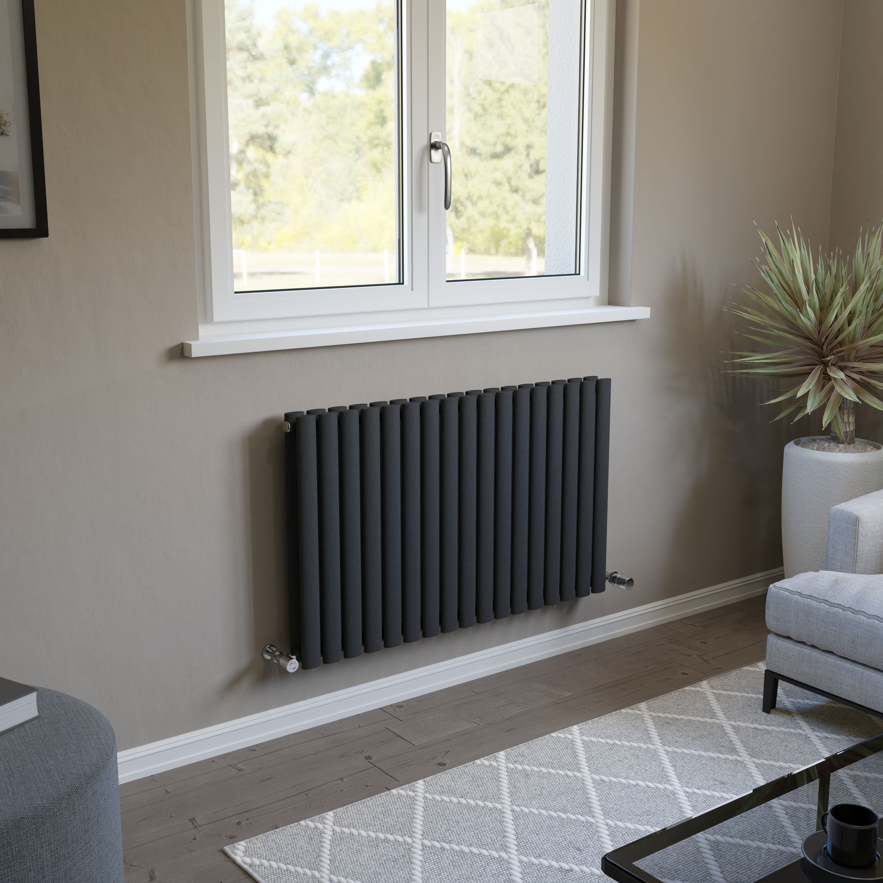 Ximax Champion Duplex FORD600990A Anthracite Gas Horizontal Designer ...