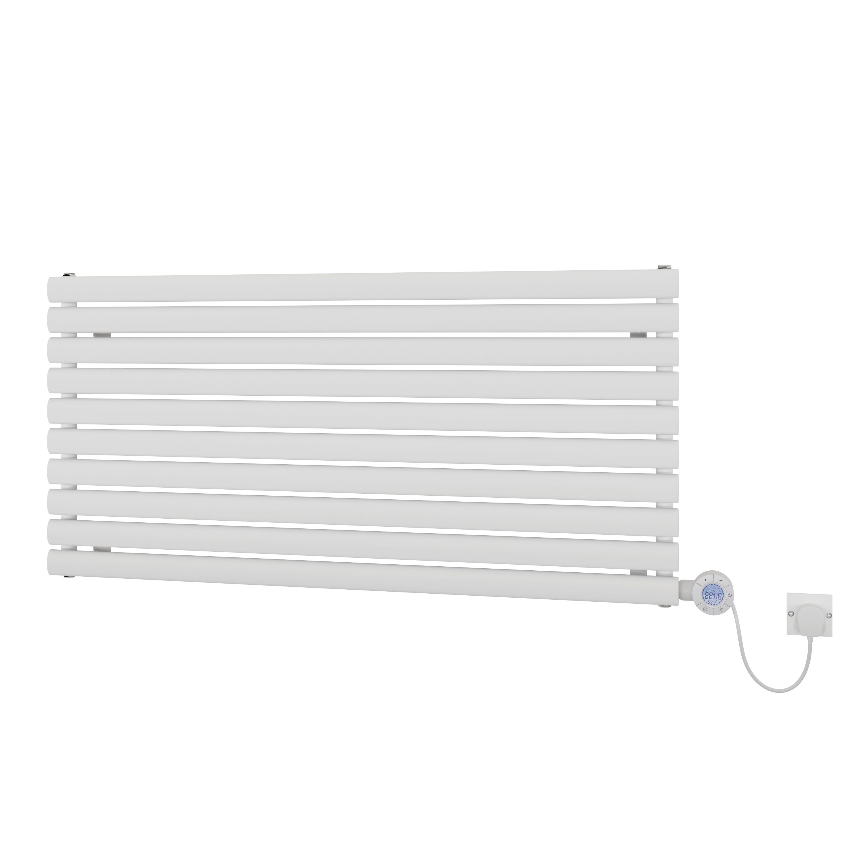 Ximax Champion Satin white Horizontal Designer Radiator, (W)1200mm x (H ...