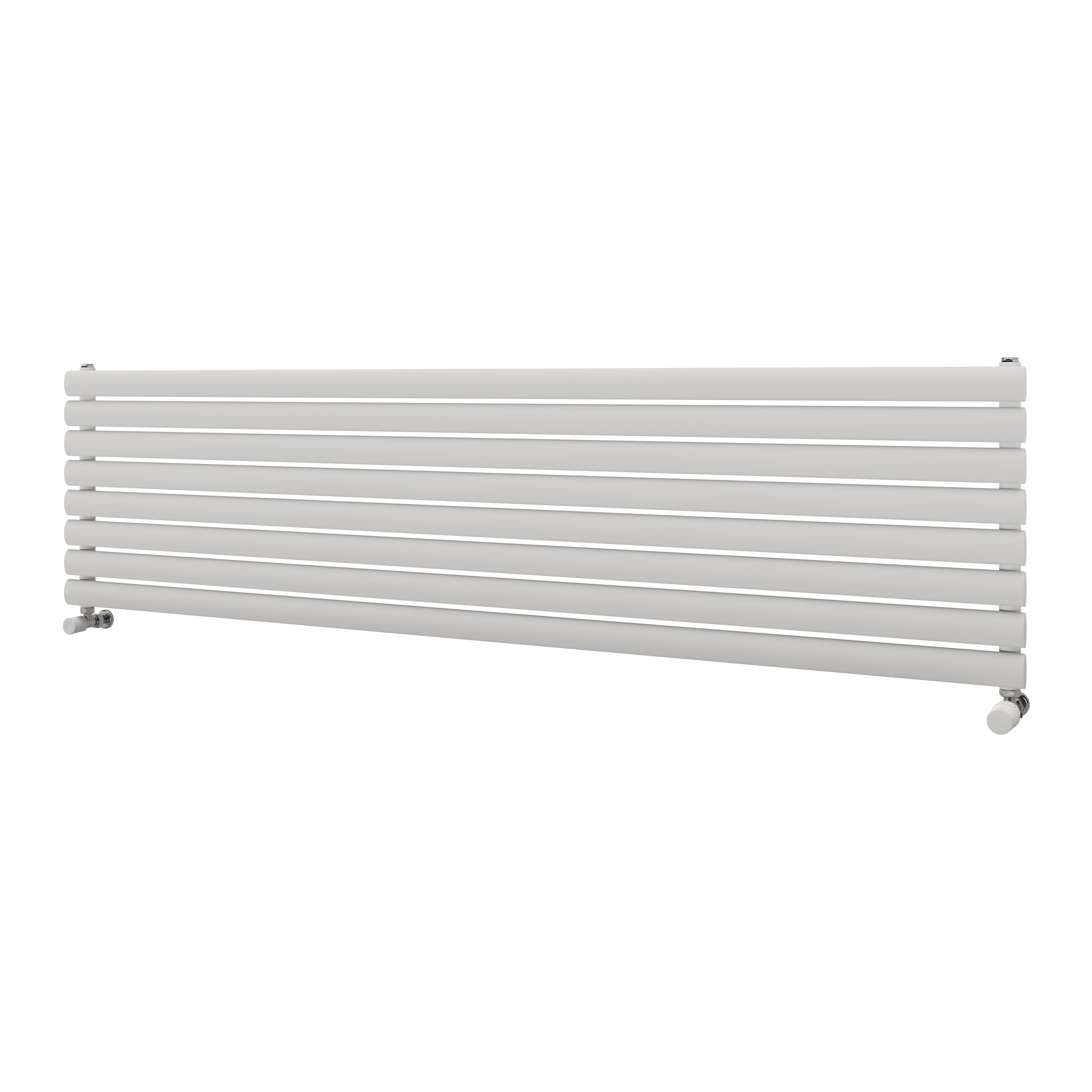 Ximax Champion Satin white Horizontal Designer Radiator, (W)1800mm x (H ...
