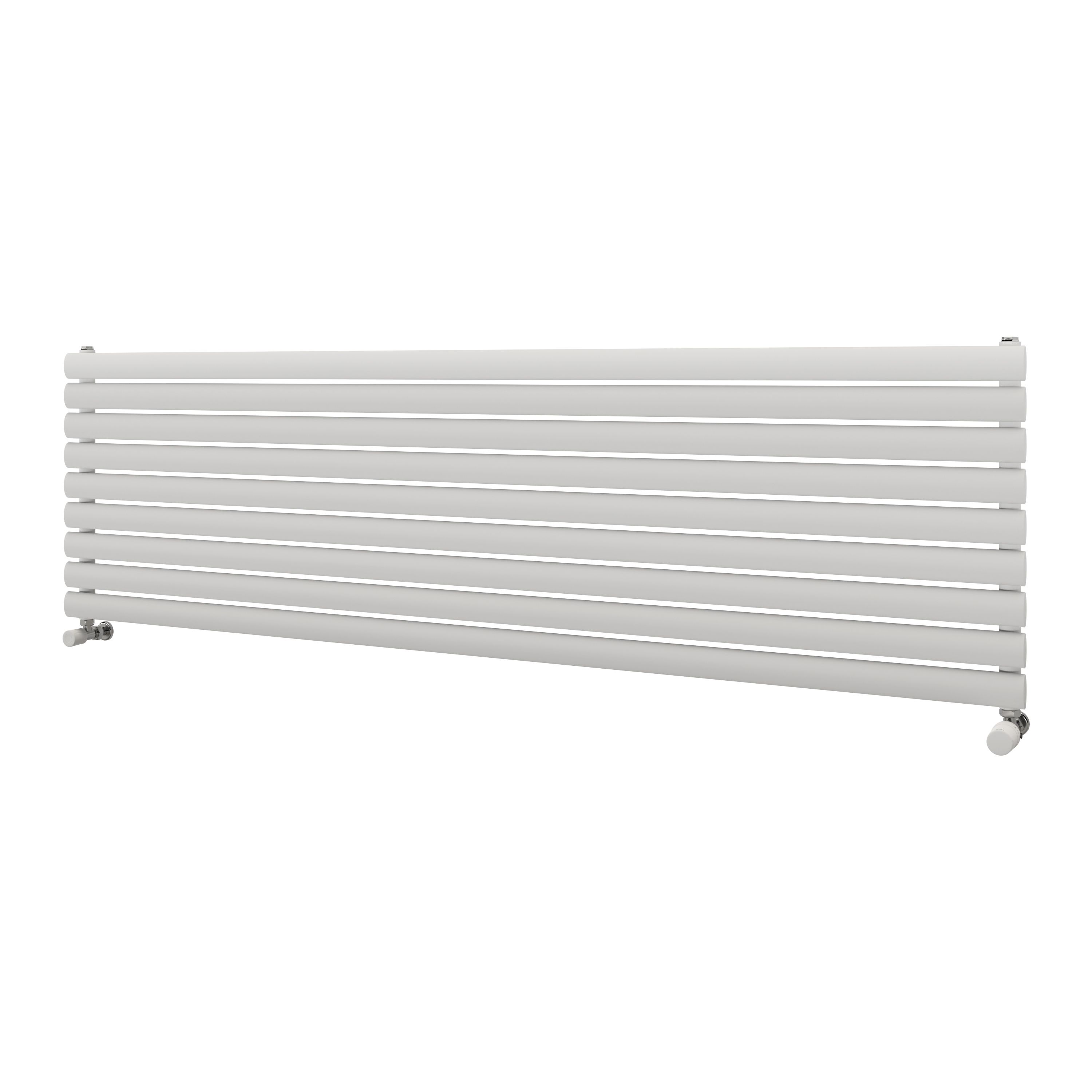 Ximax Champion Satin white Horizontal Designer Radiator, (W)1800mm x (H ...