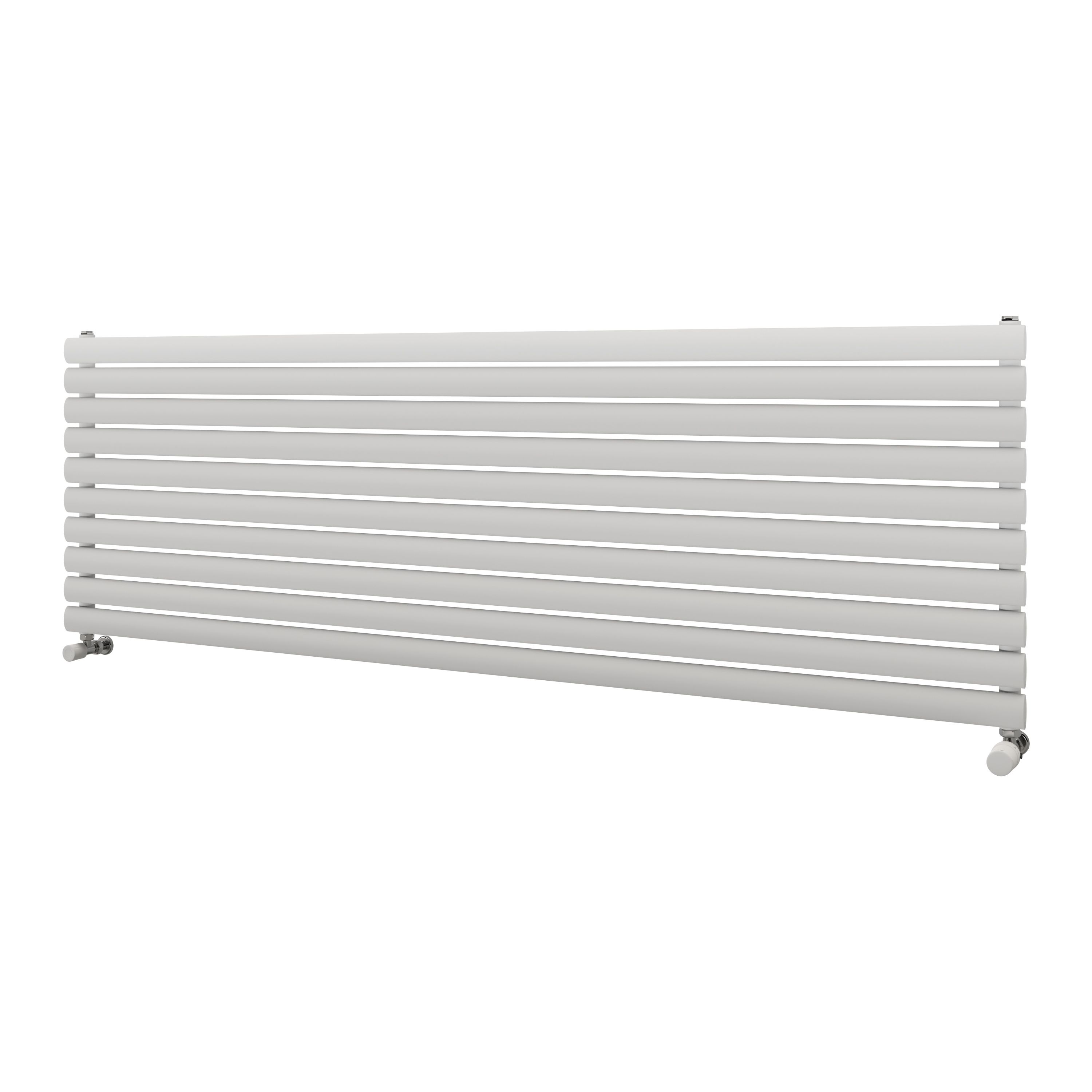 Ximax Champion Satin white Horizontal Designer Radiator, (W)1800mm x (H ...
