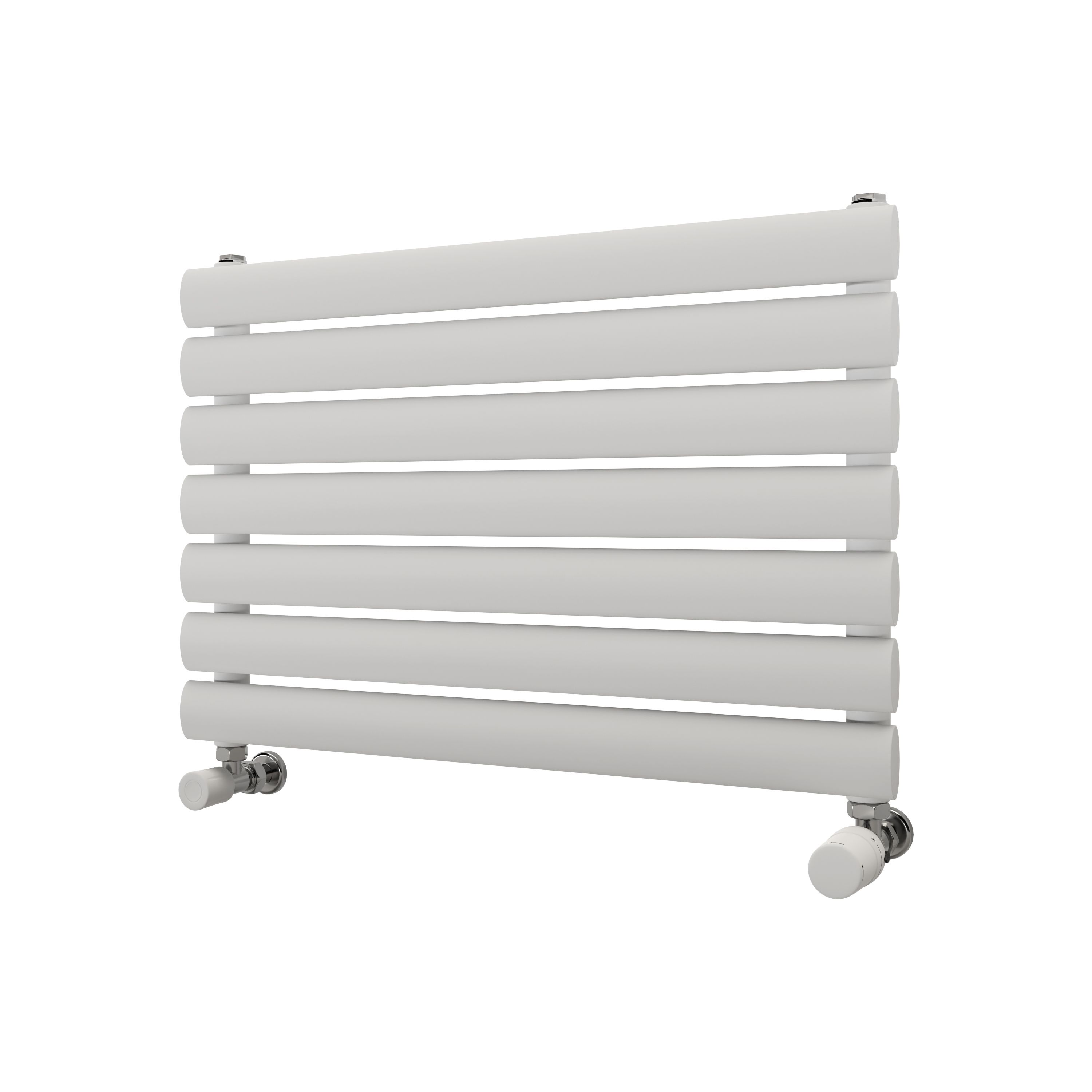 Ximax Champion Satin white Horizontal Designer Radiator, (W)600mm x (H ...