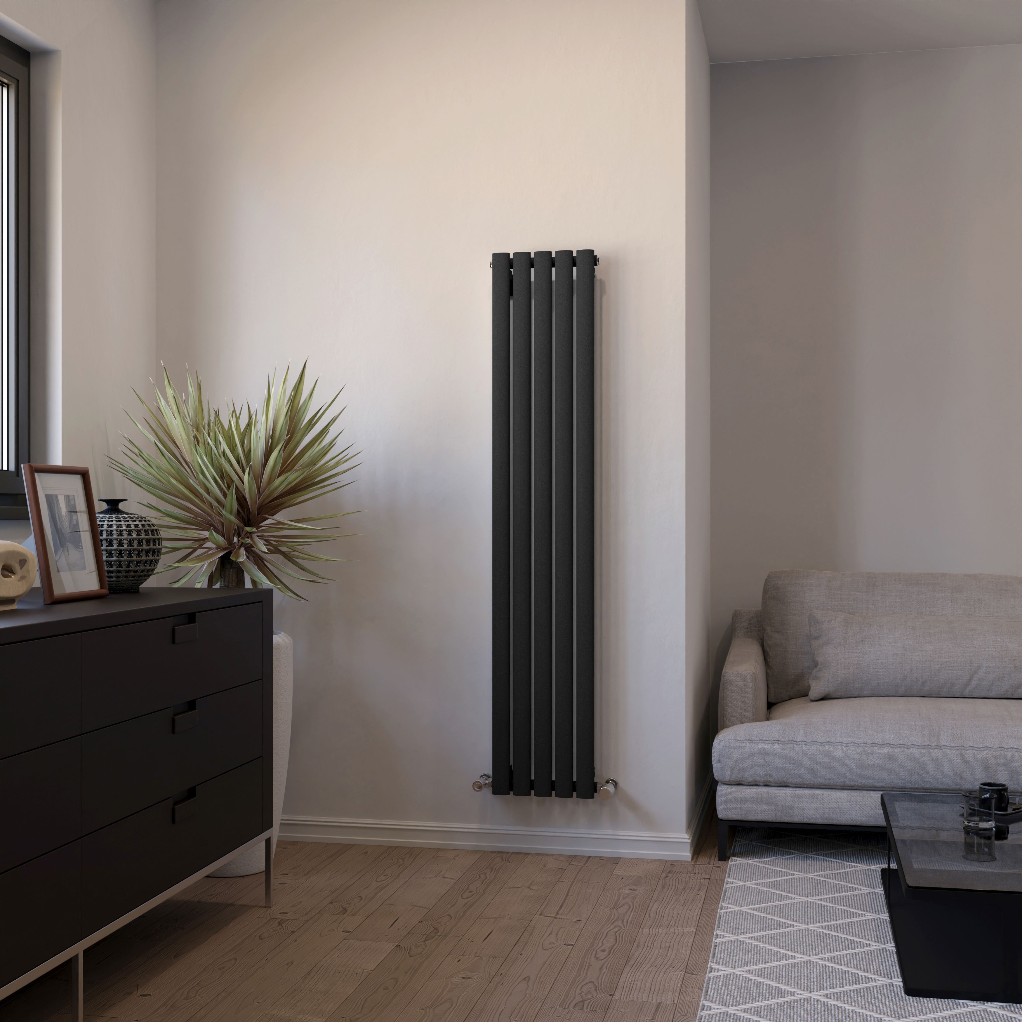 Ximax Fortuna FOR1500294A Anthracite Gas Vertical Designer 1778BTU ...