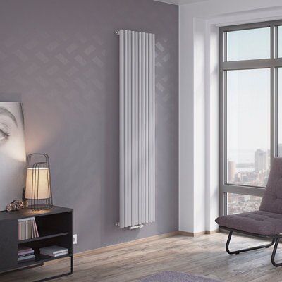 Ximax Fortuna twist White Vertical Designer Radiator, (W)295mm x (H ...