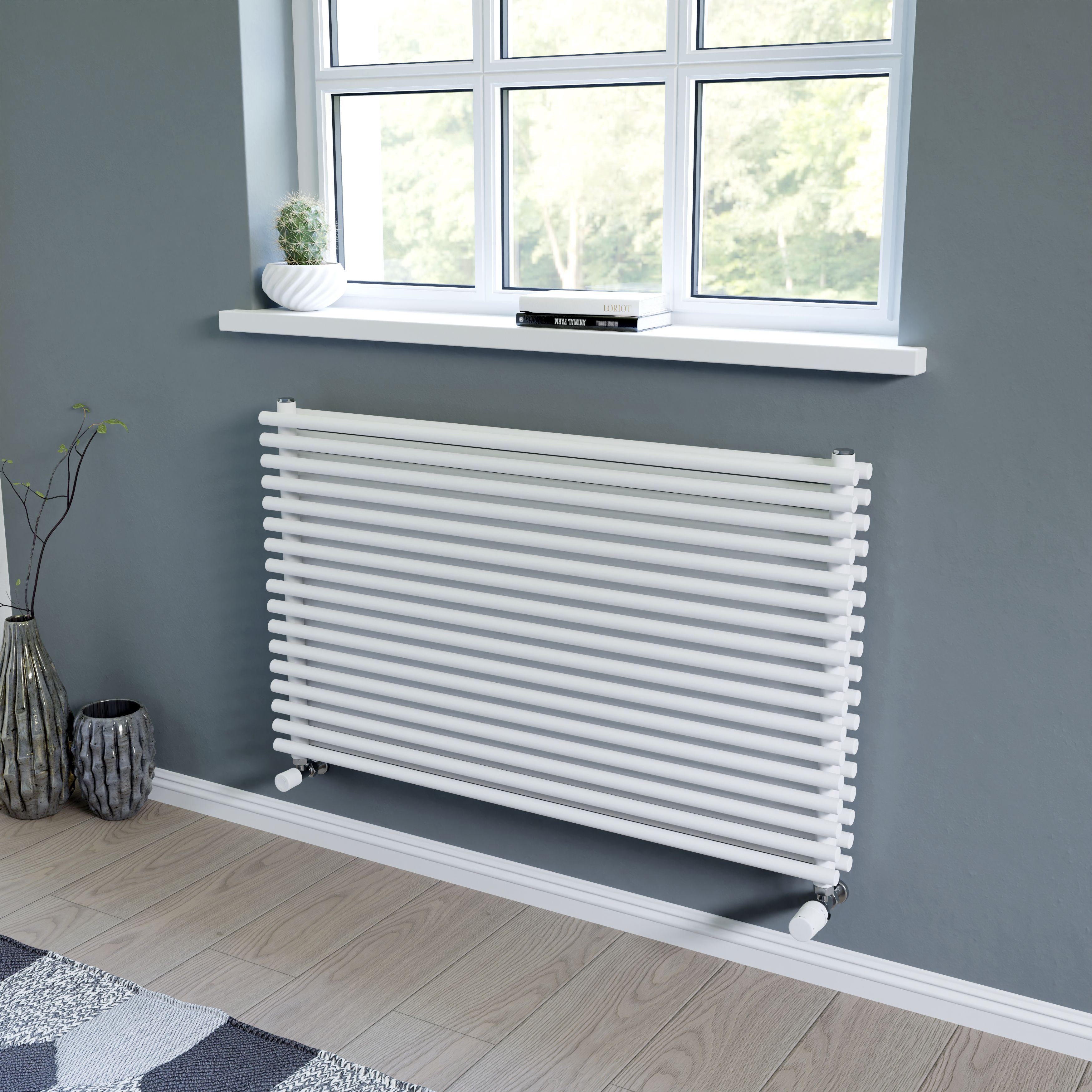 Ximax Gamba Duplex GADH6101000W White Gas Horizontal Designer Radiator ...