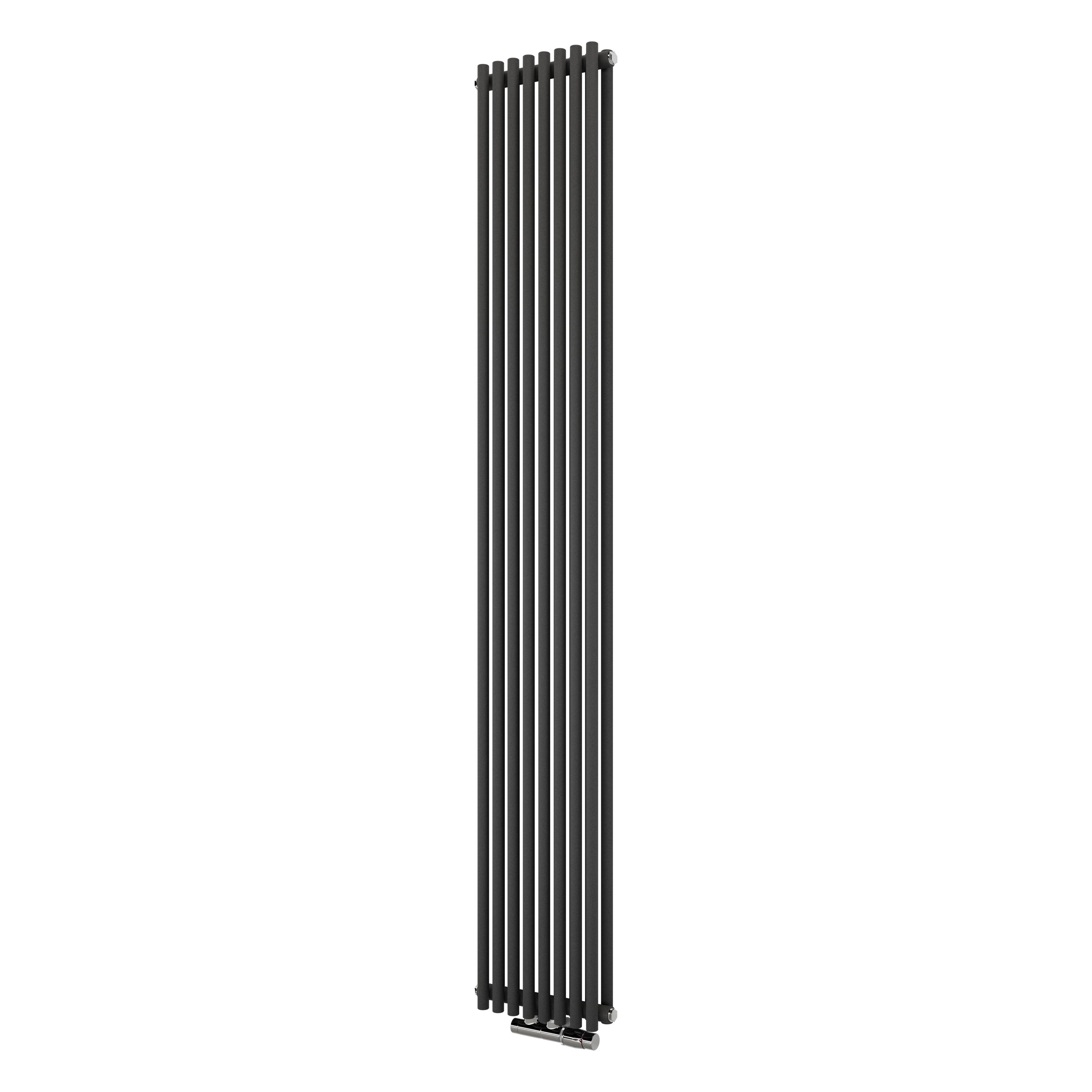 Ximax Gamba Duplex Matt anthracite Vertical Designer Radiator, (W)295mm ...