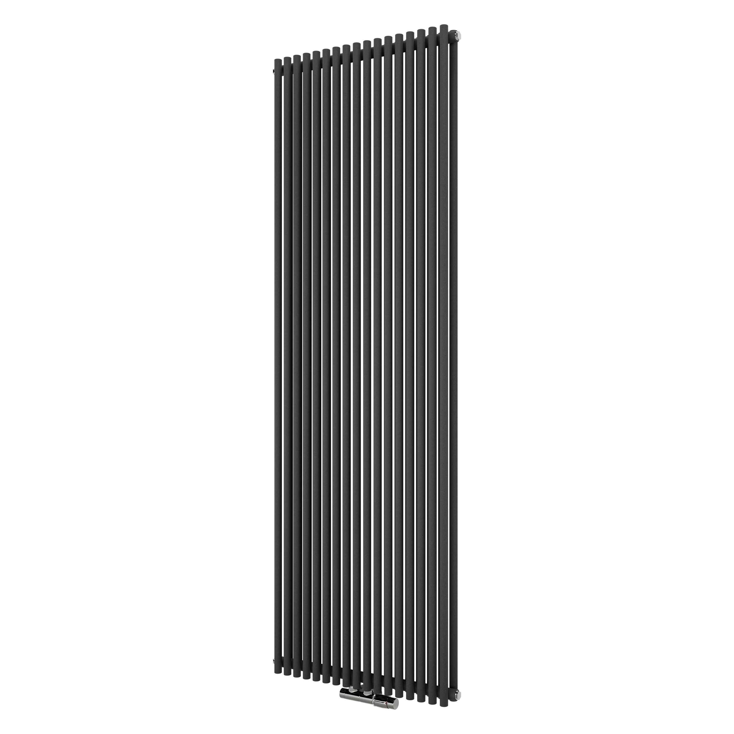 Ximax Gamba Duplex Matt anthracite Vertical Designer Radiator, (W)610mm ...