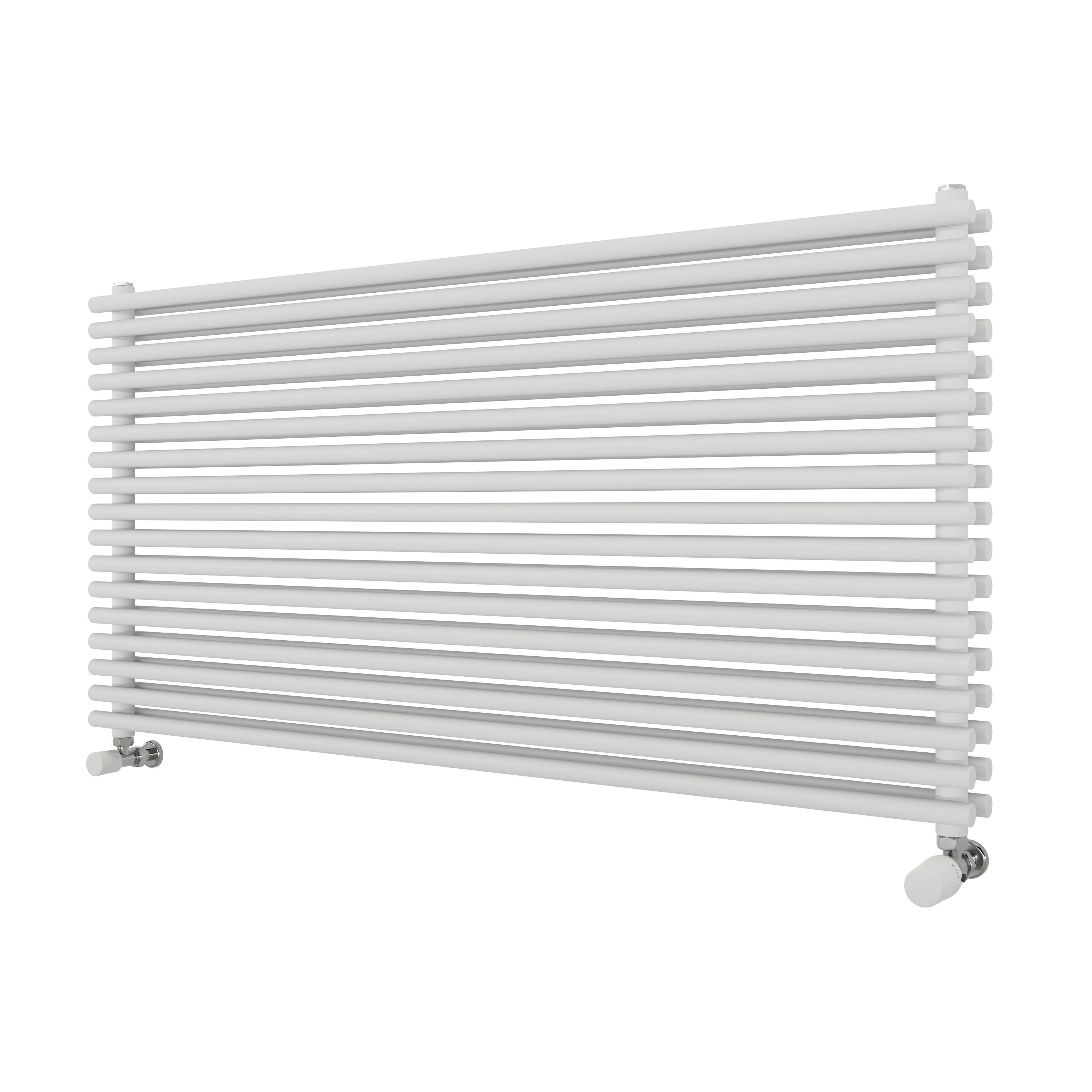 Ximax Gamba Duplex Satin white Horizontal Designer Radiator, (W)1200mm ...