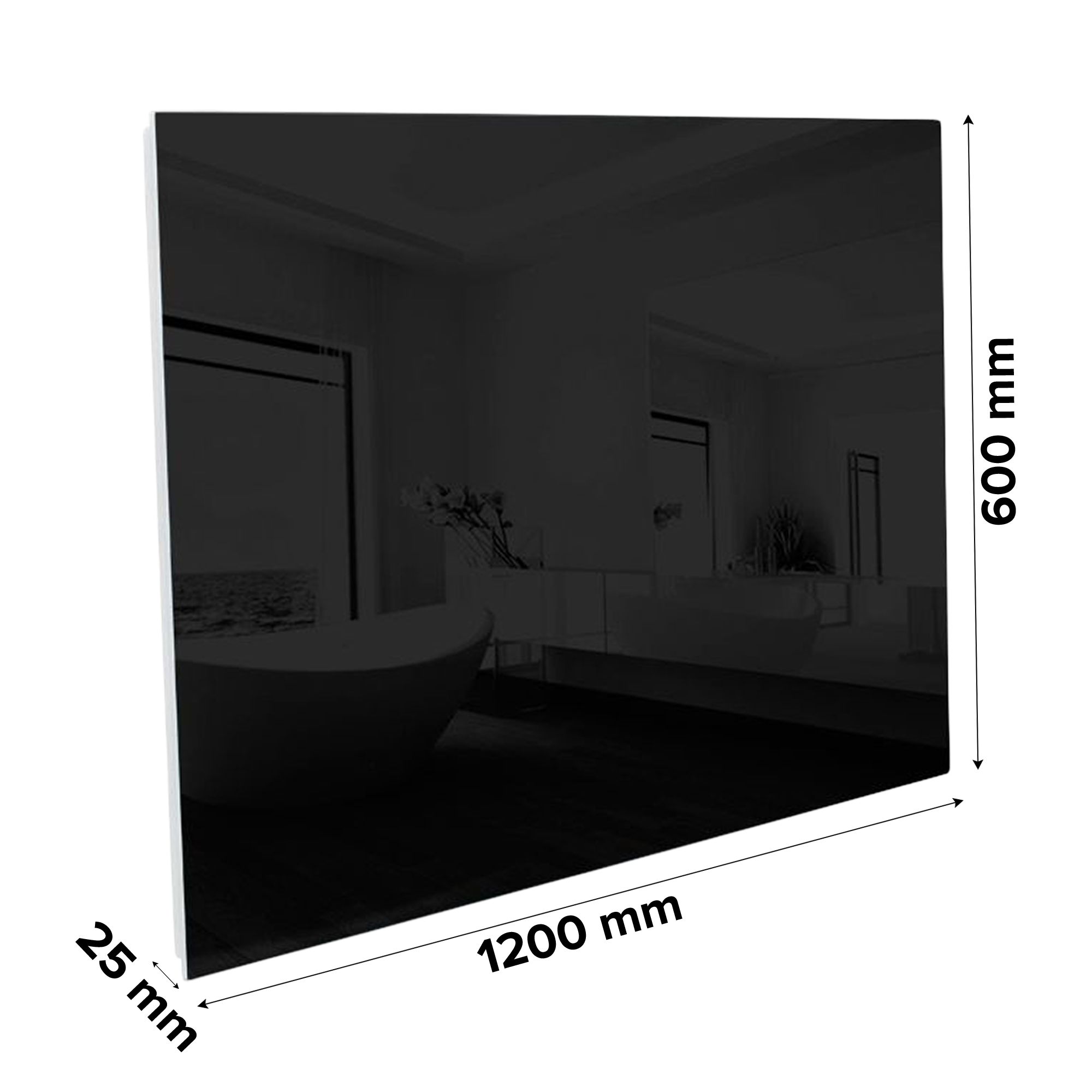 Ximax Infrared glass 41121 Black Horizontal or vertical Designer ...