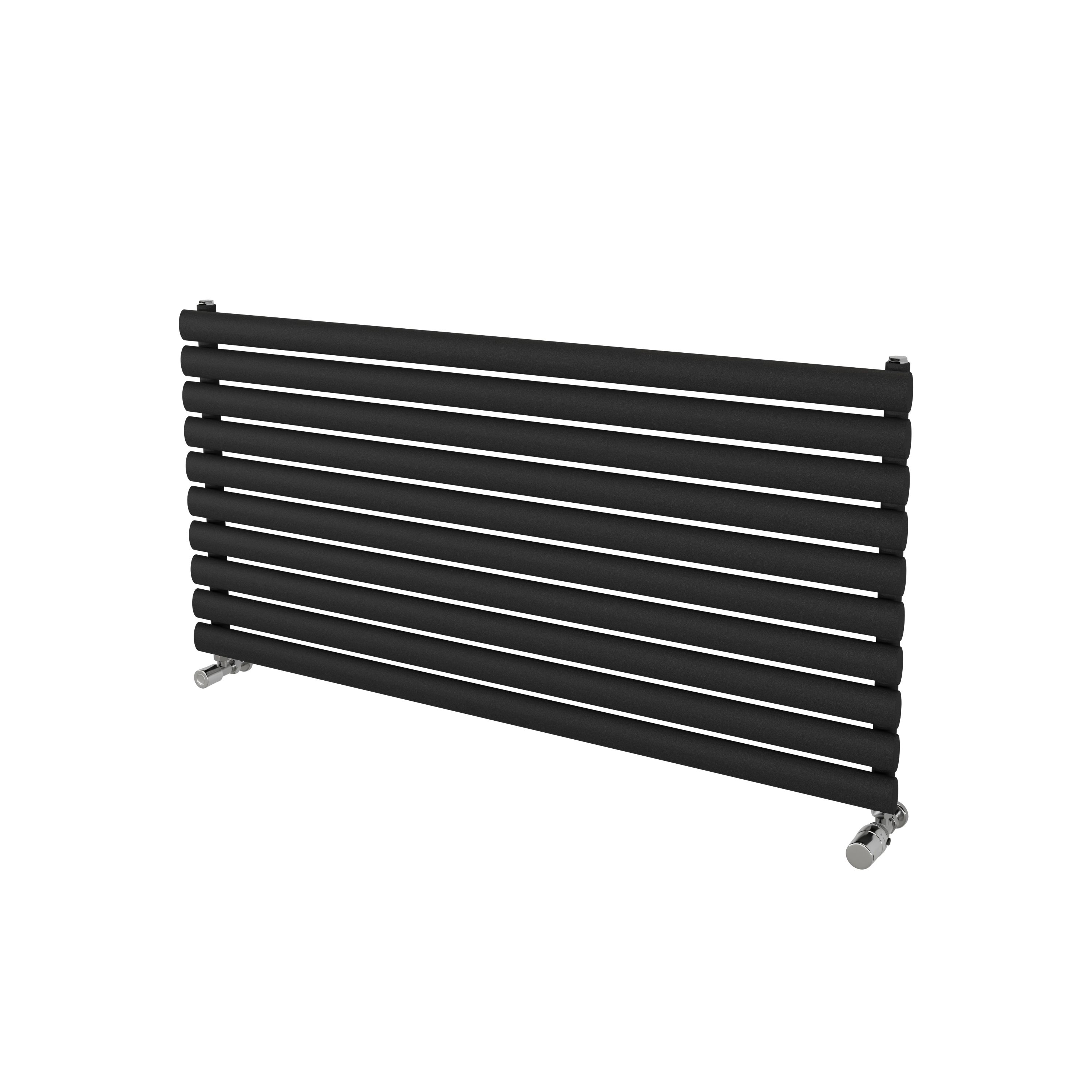 Ximax Matt anthracite Horizontal Designer Radiator, (W)1200mm x (H ...