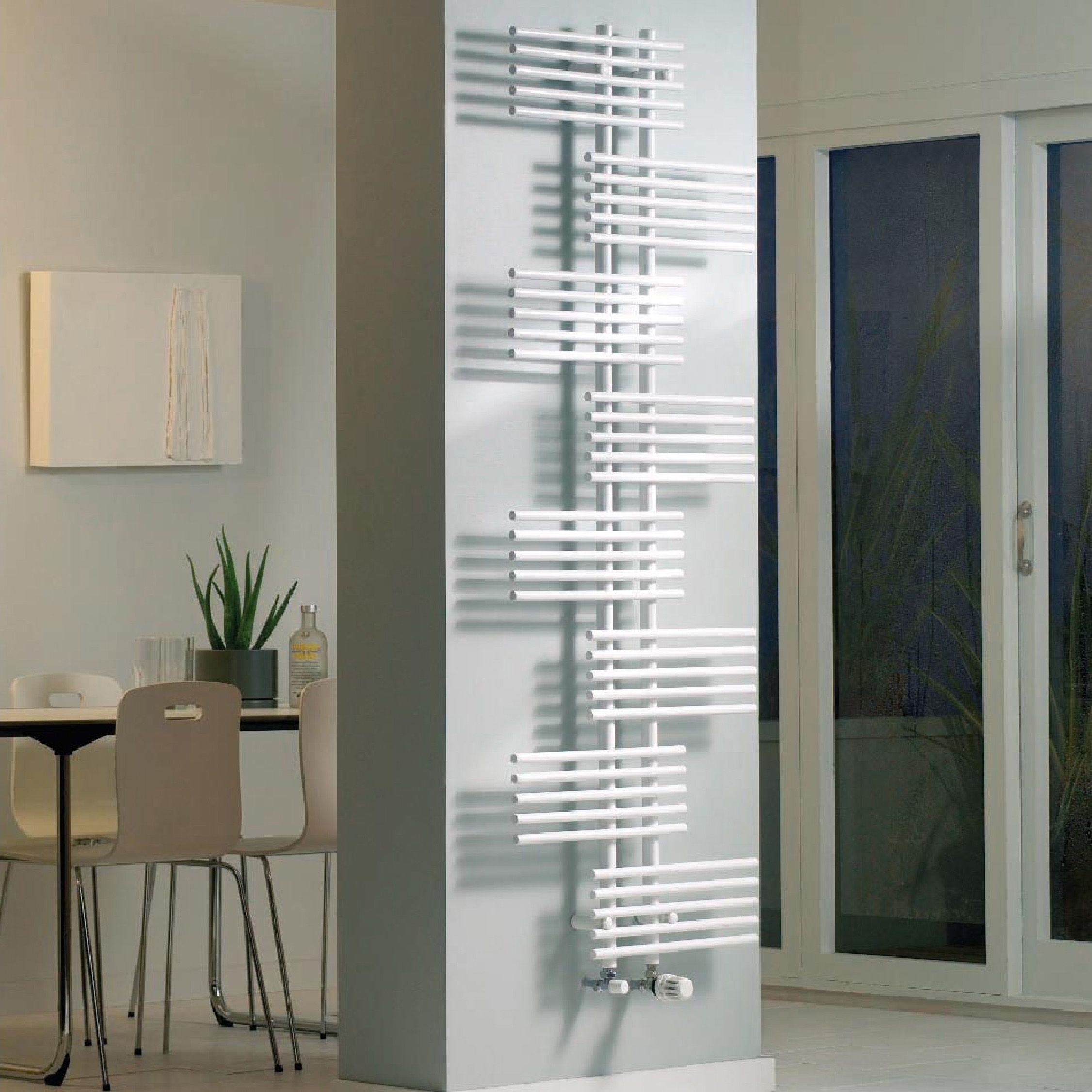 Ximax Parallel-Rail White Towel warmer (W)650mm x (H)1760mm | DIY at B&Q