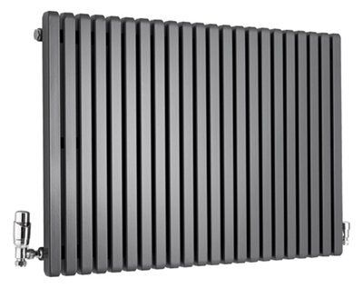 Ximax Supra Square Anthracite Horizontal Radiator, (W)870mm x (H)600mm ...
