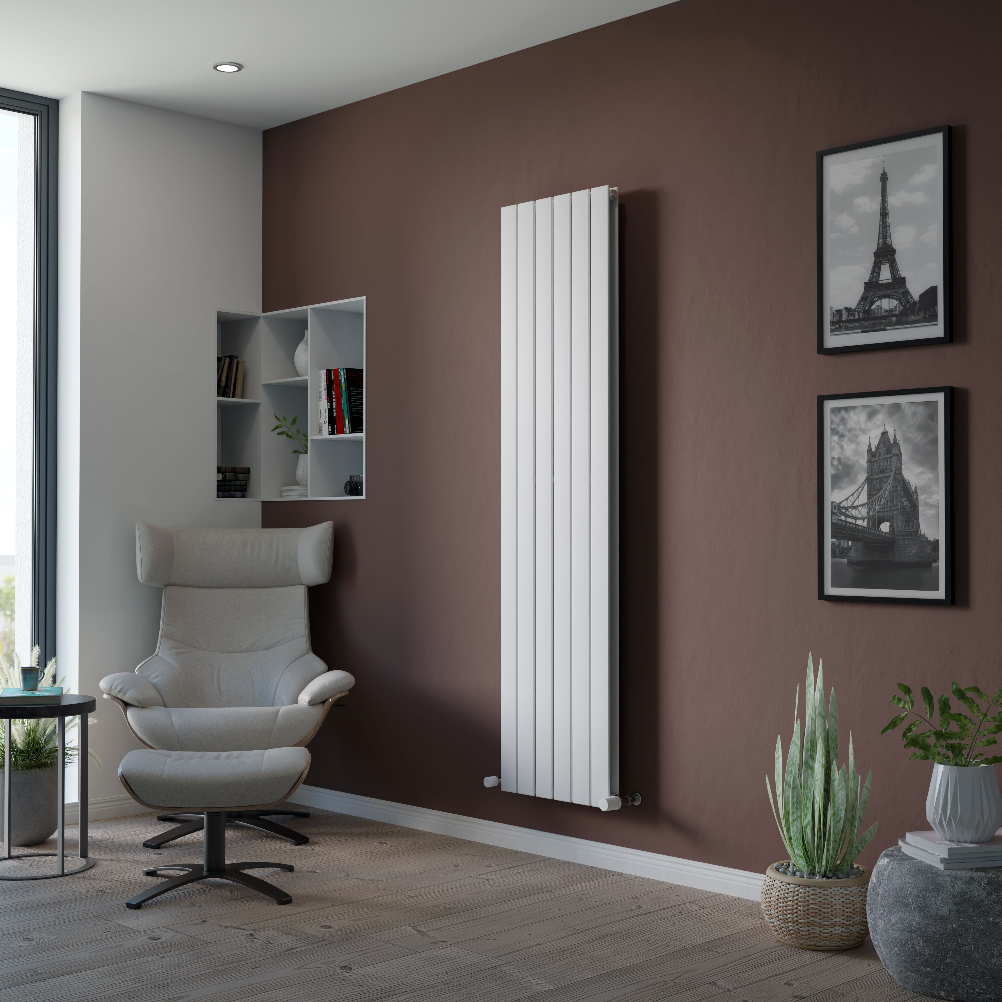 Ximax Vertirad Duplex HWD1800445W White Gas Vertical Designer panel ...