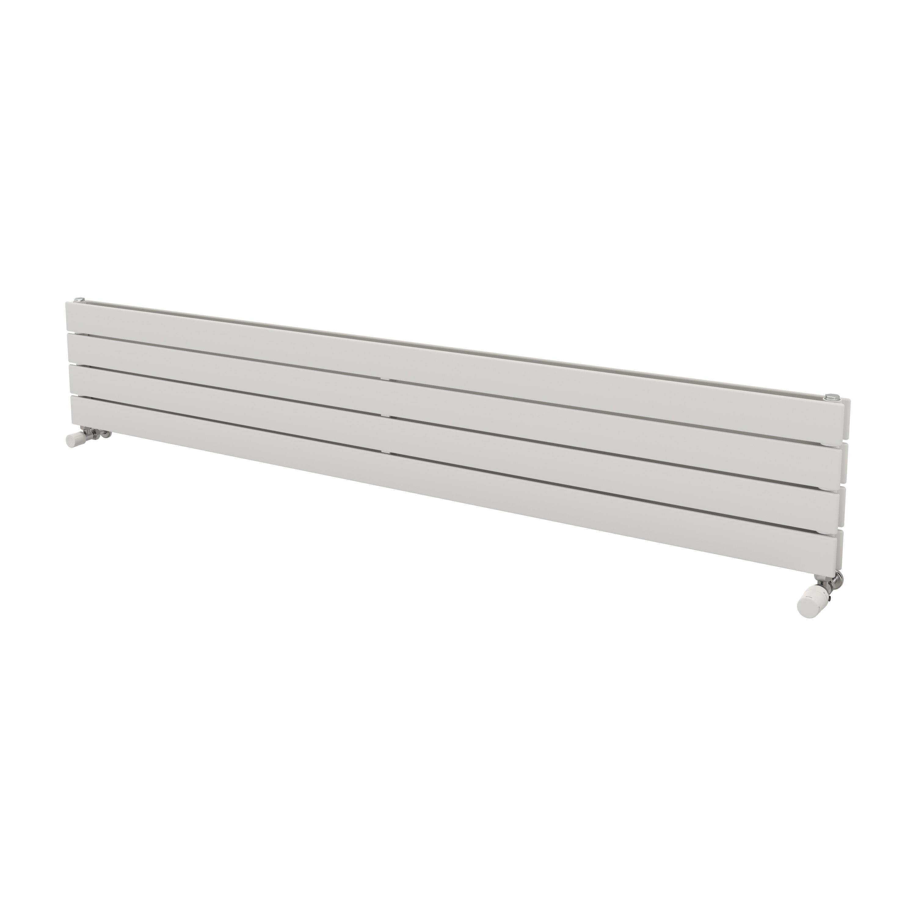 Ximax Vertirad Duplex Satin white Horizontal Designer panel Radiator ...