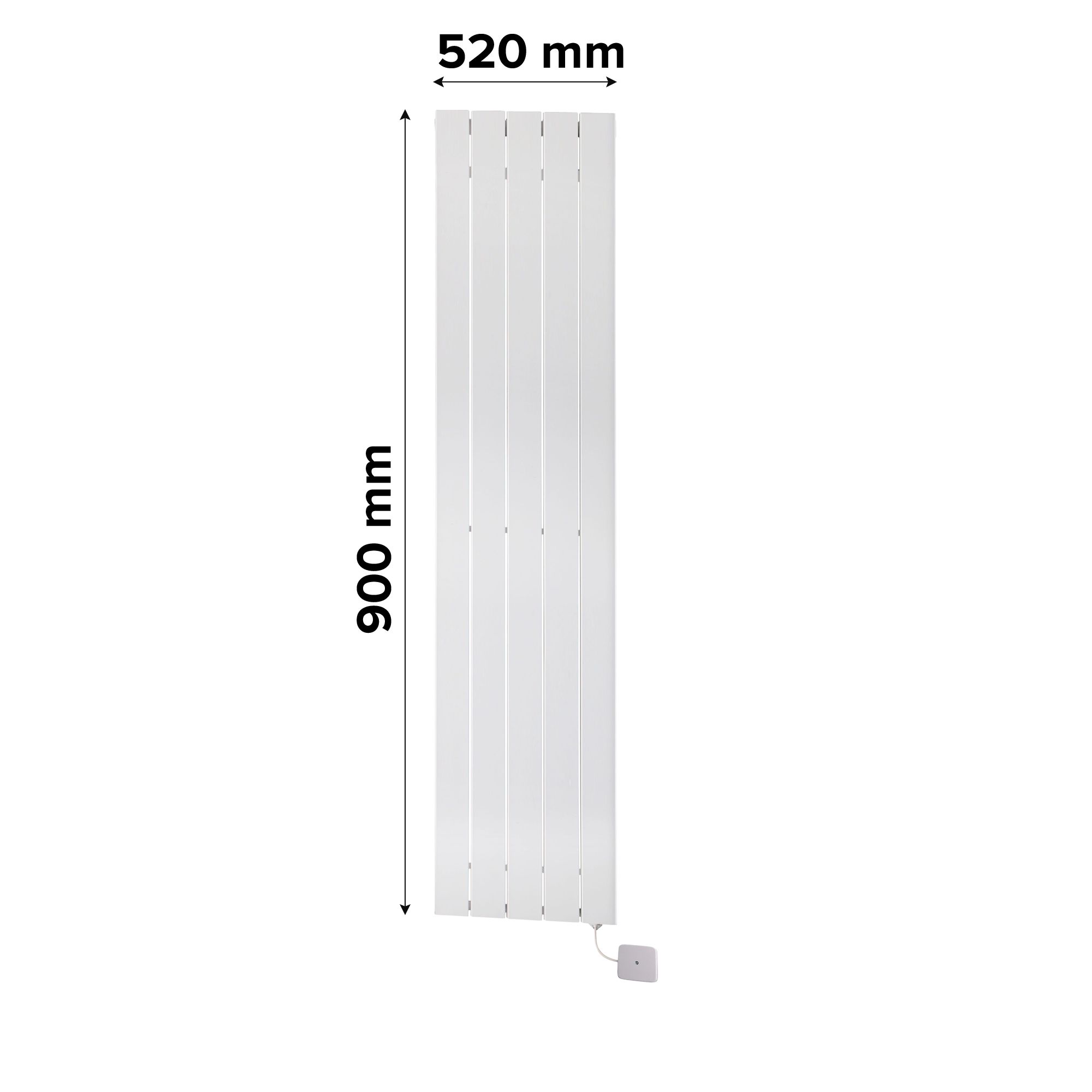 Ximax Vertirad HWE900520W White Vertical Designer 2047BTU Radiator, (W ...