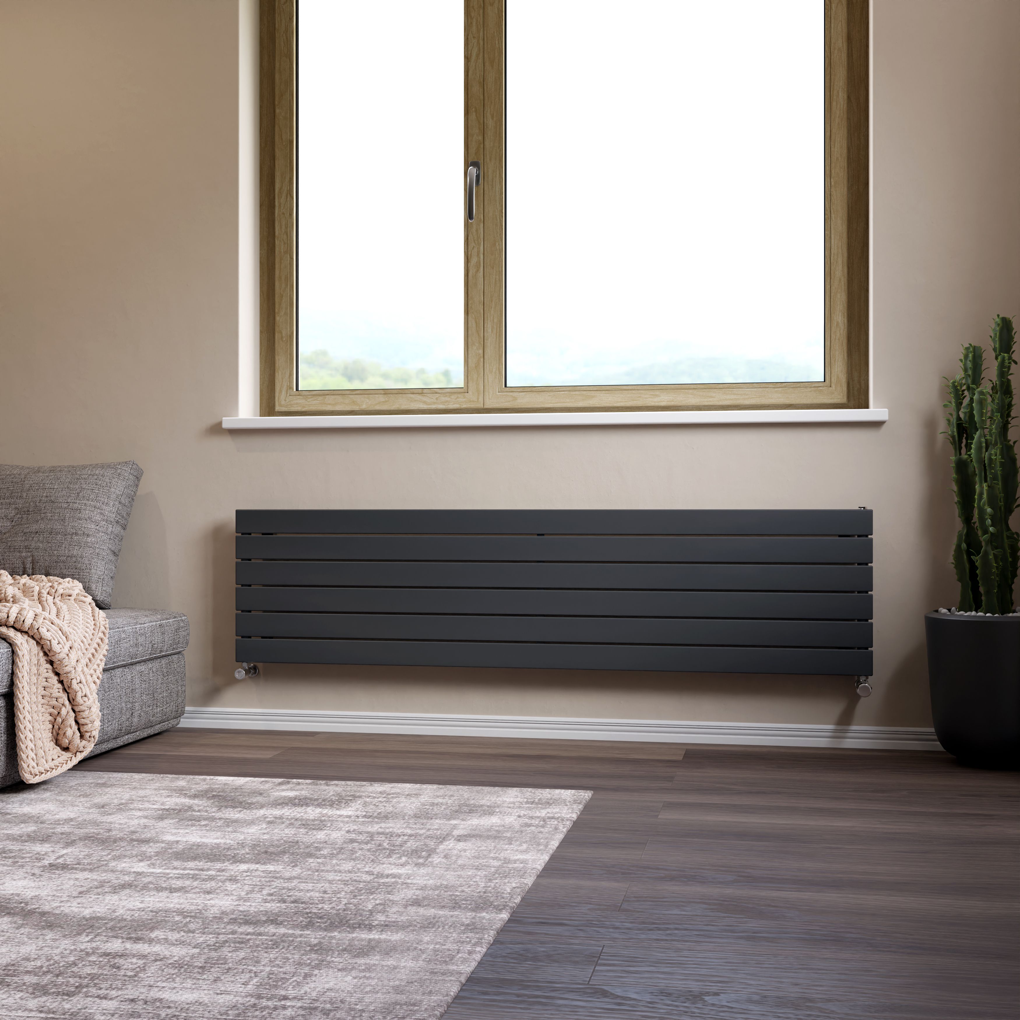 Ximax Vertirad HWH1195600A Anthracite Gas Horizontal Designer panel ...