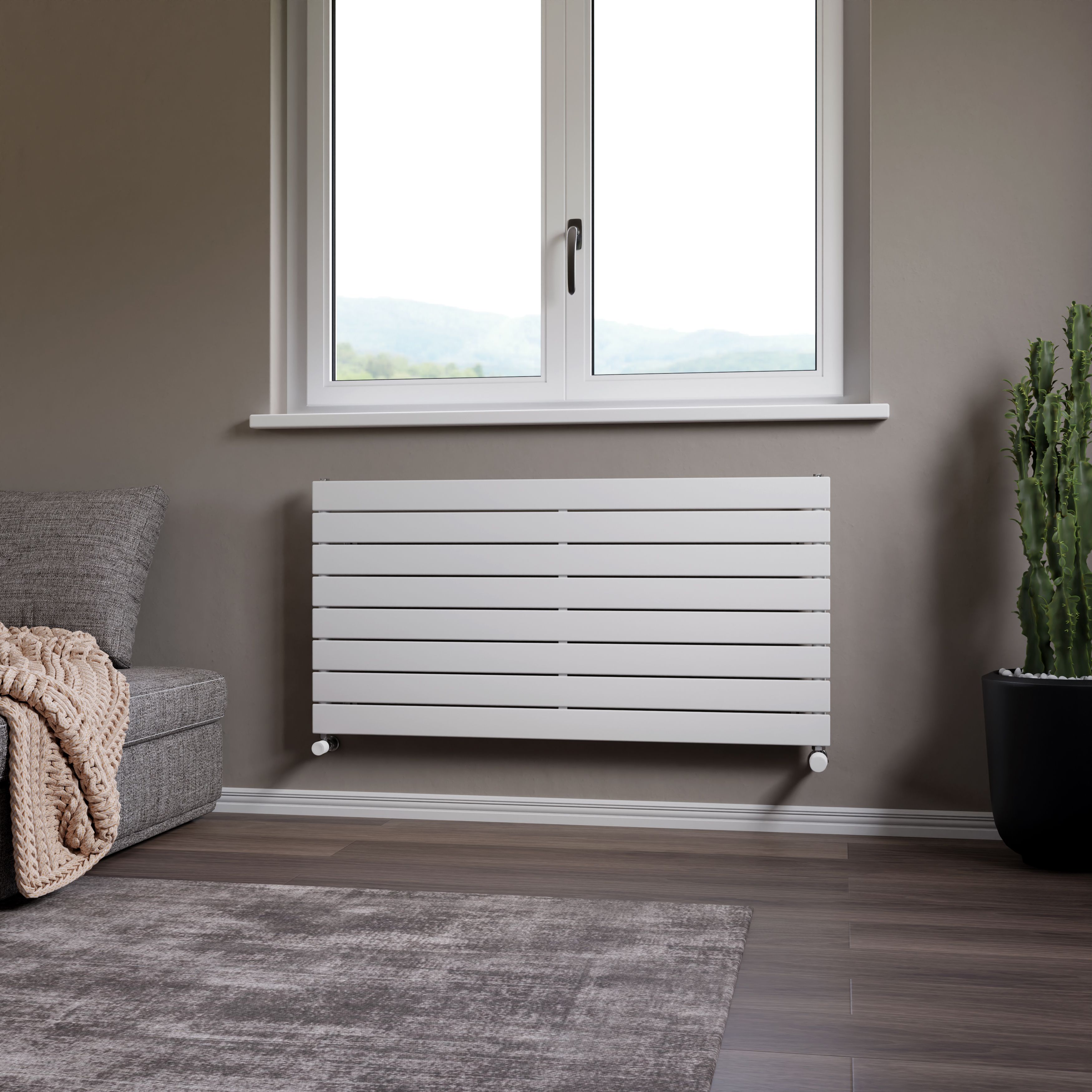 Ximax Vertirad HWH1195600W White Gas Horizontal Designer panel Radiator ...