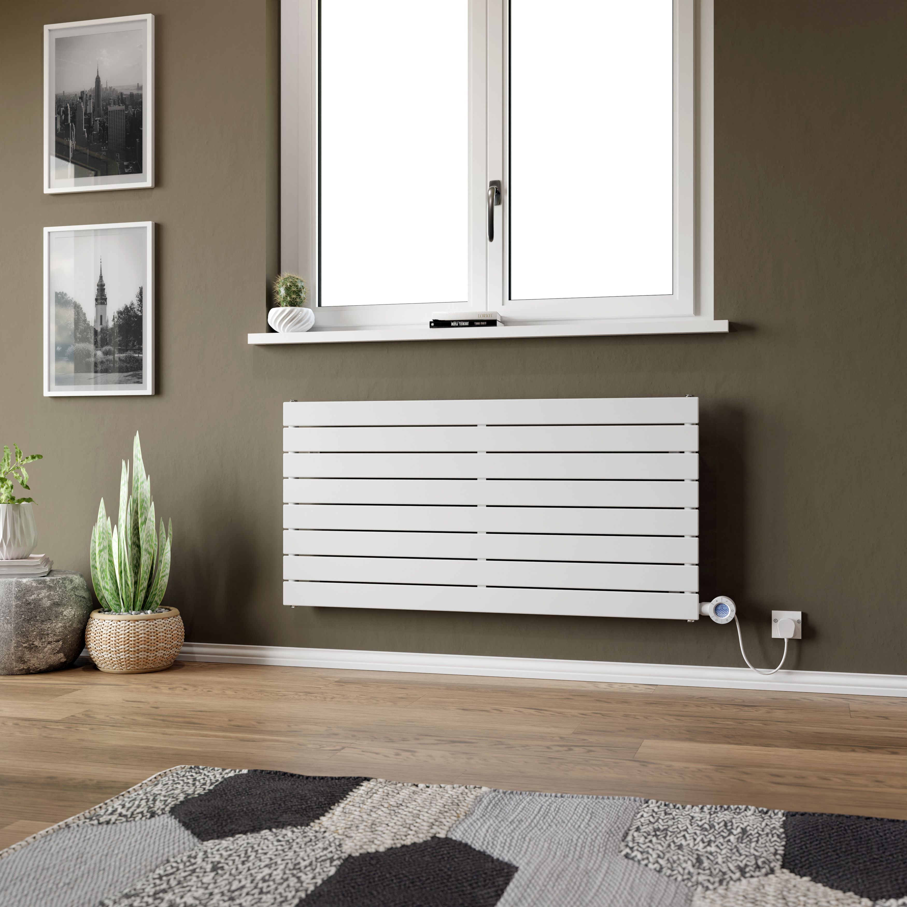 Ximax Vertirad HWHE1195600W White Electric & gas Horizontal Designer ...