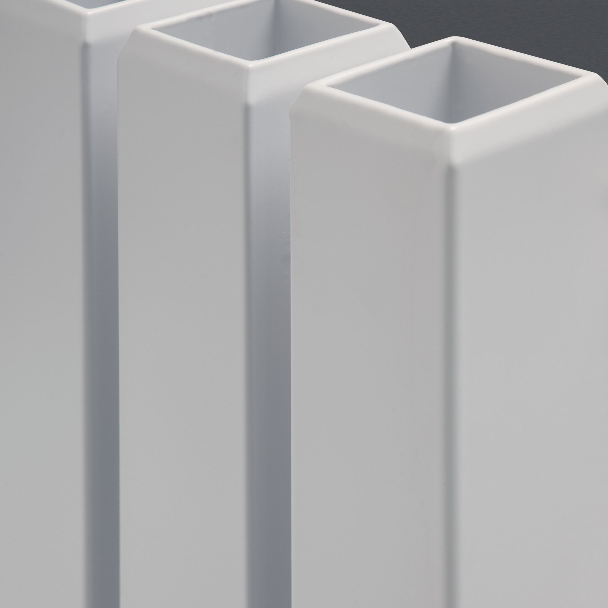 Ximax Vulkan Square Satin white Vertical Designer Radiator, (W)585mm x ...