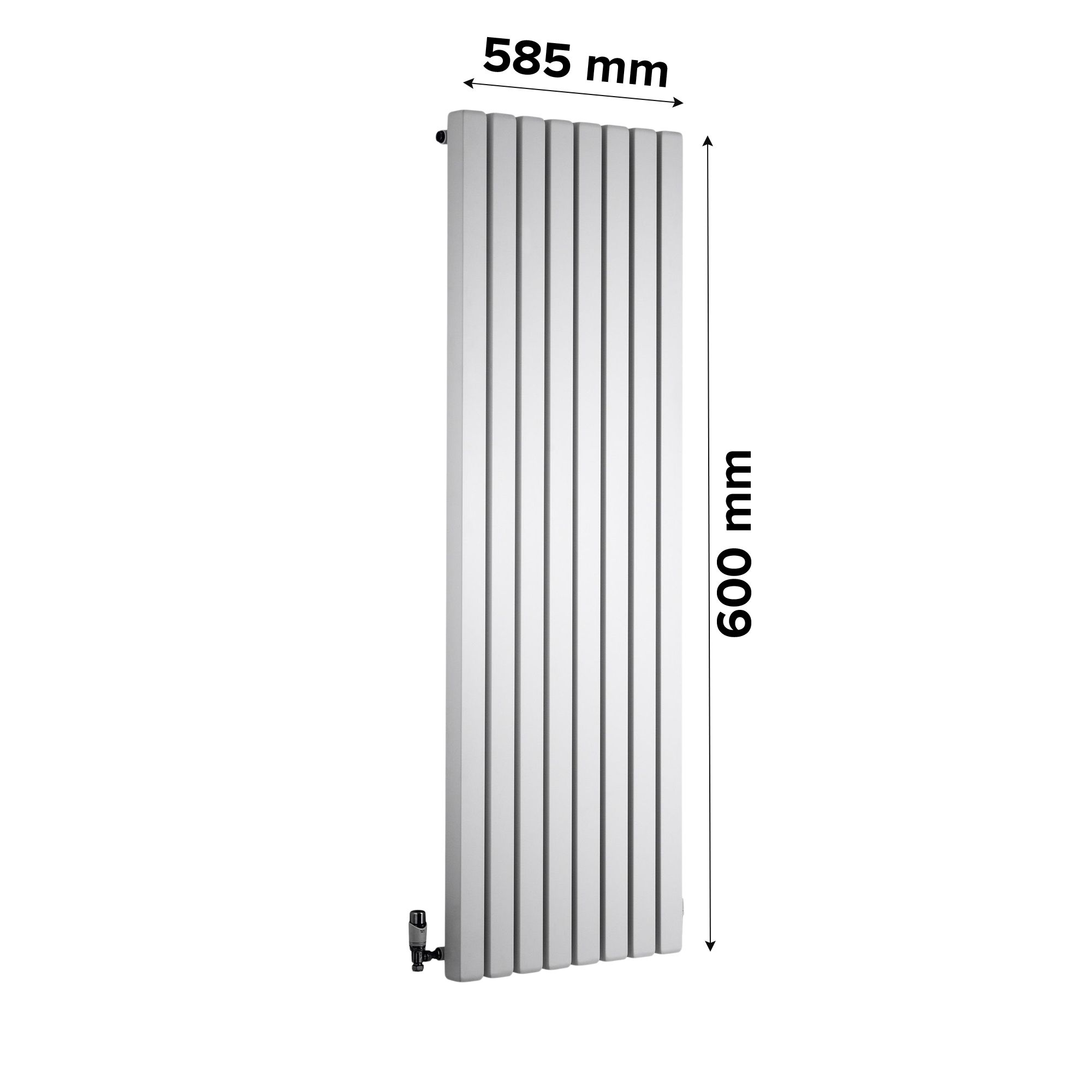 Ximax Vulkan Square VUS600585W White Vertical Designer 2329BTU Radiator ...