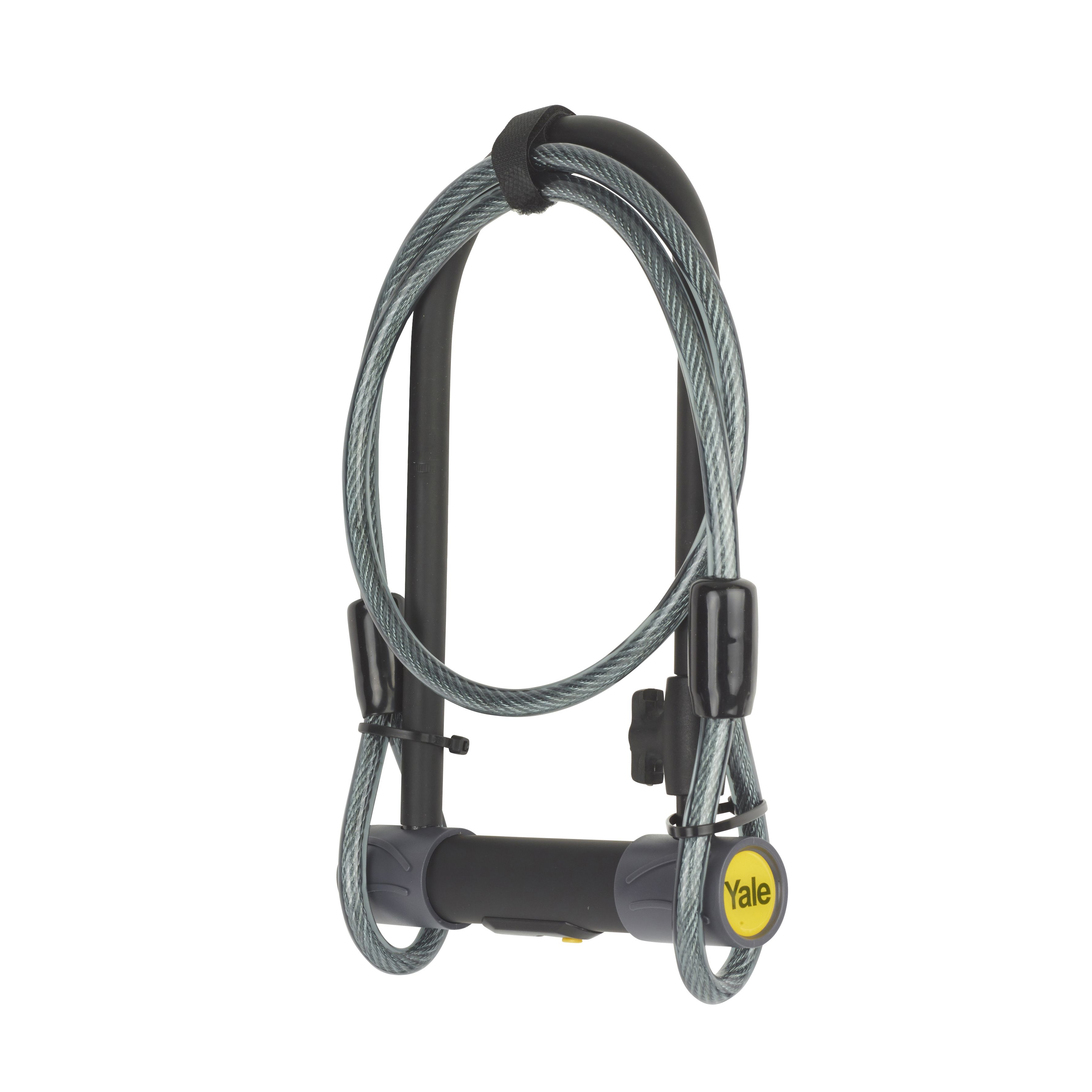 Yale Black Hardened steel Cylinder D-lock (W)37.4mm