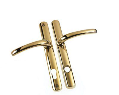 Yale Gold effect Lock Door handle (D)15.5mm