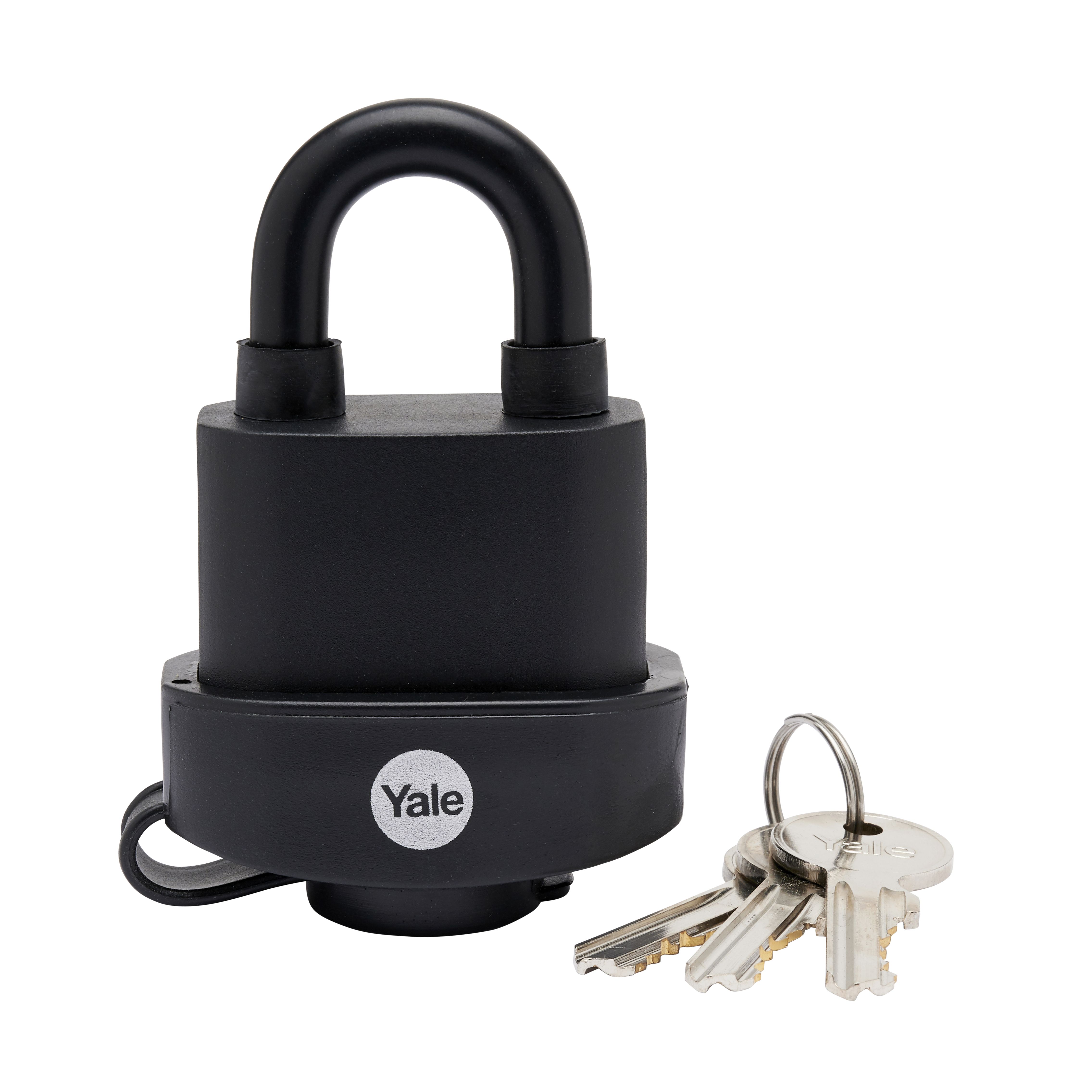 Yale Laminated steel Black Open shackle Padlock (W)71mm