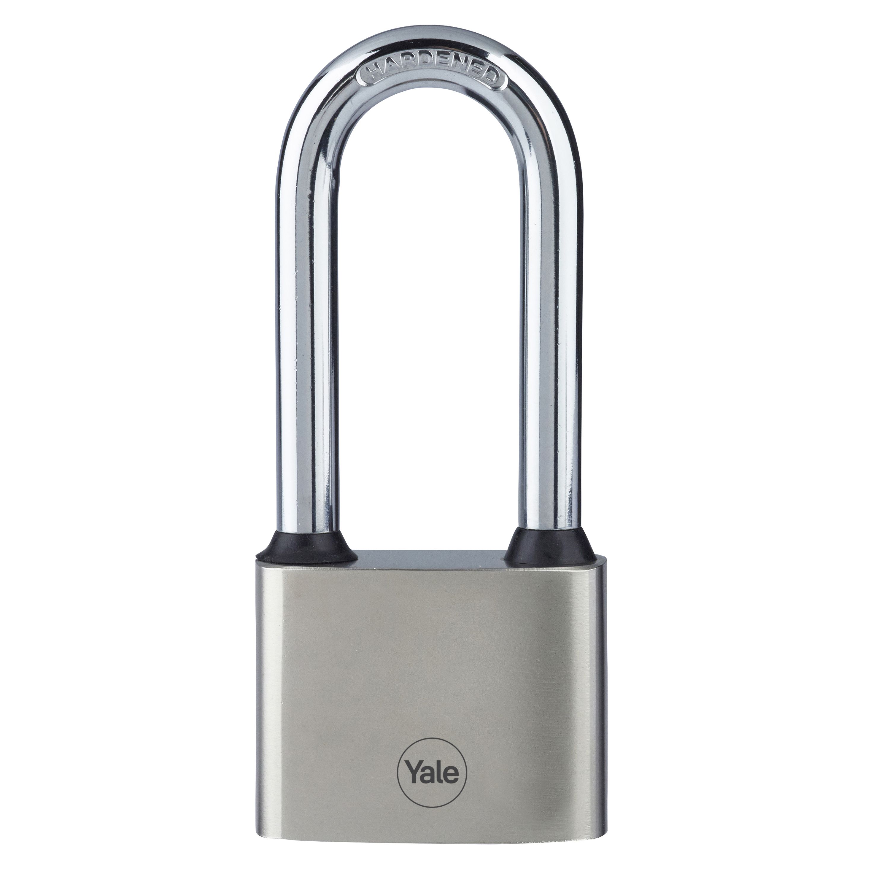 Yale Medium duty Block Iron Disc Long shackle Padlock (W)50mm | DIY at B&Q